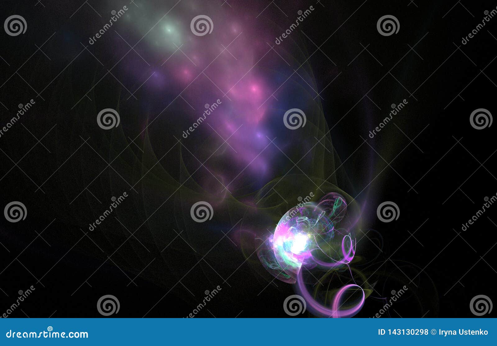 Abstract Fractal Art Background Illustration Space Geometry. Stock ...