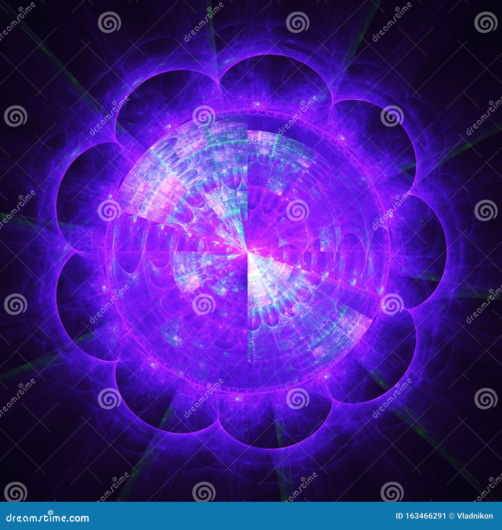 Abstract Fractal Art Background in Illustration Space Geometry Stock ...