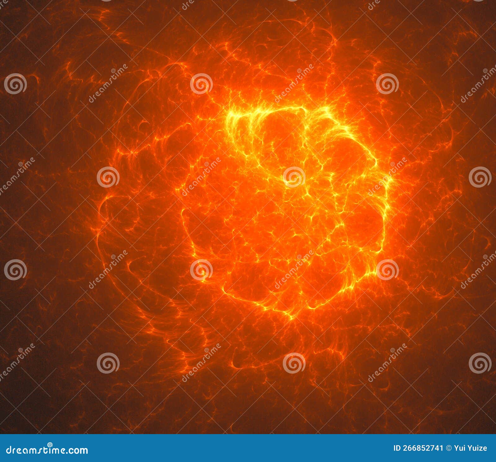 Abstract Fractal Art Background, Suggestive of Fire Flames and Hot Wave ...
