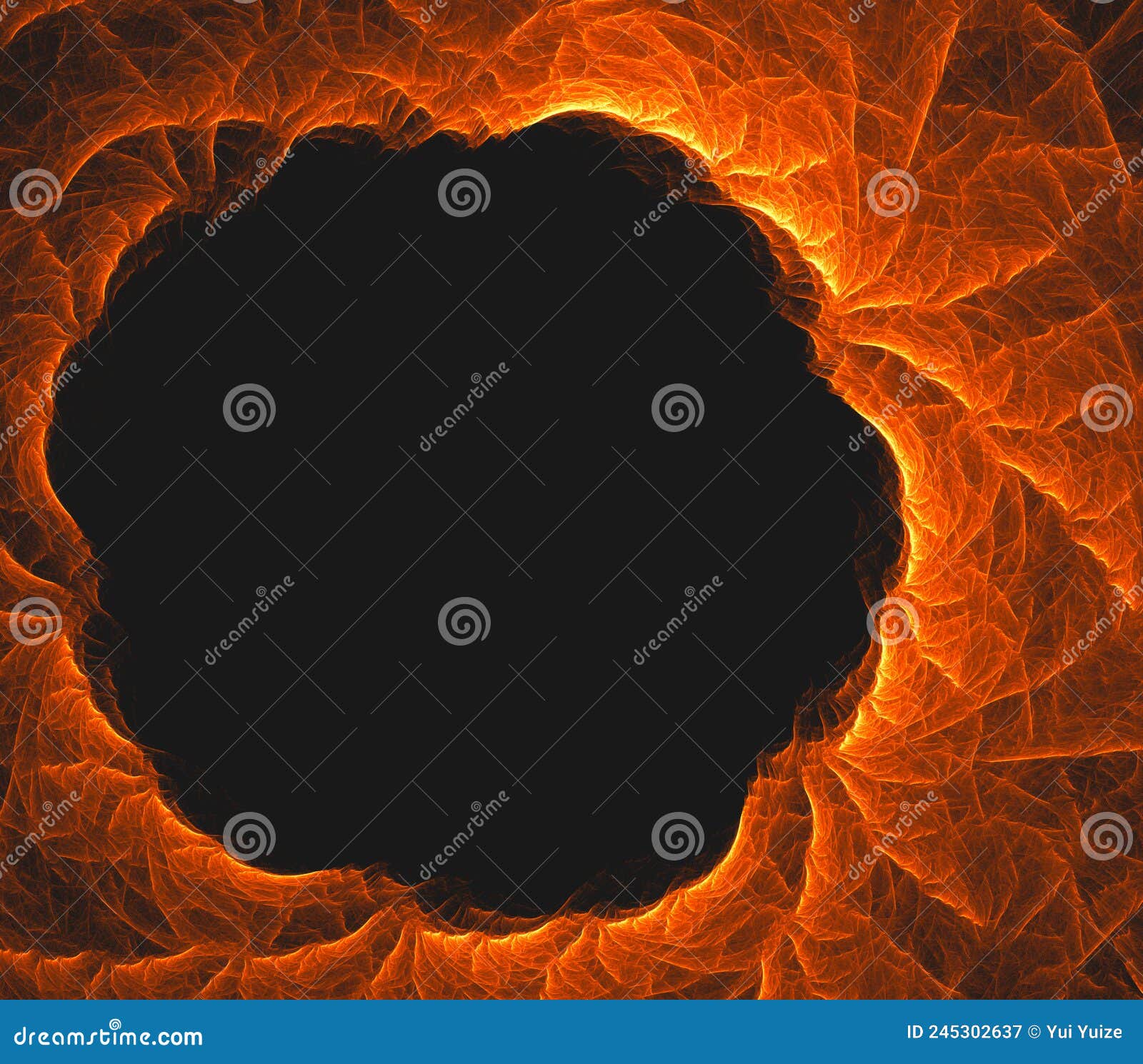 Abstract Fractal Art Background, Suggestive of Fire Flames and Hot Wave ...