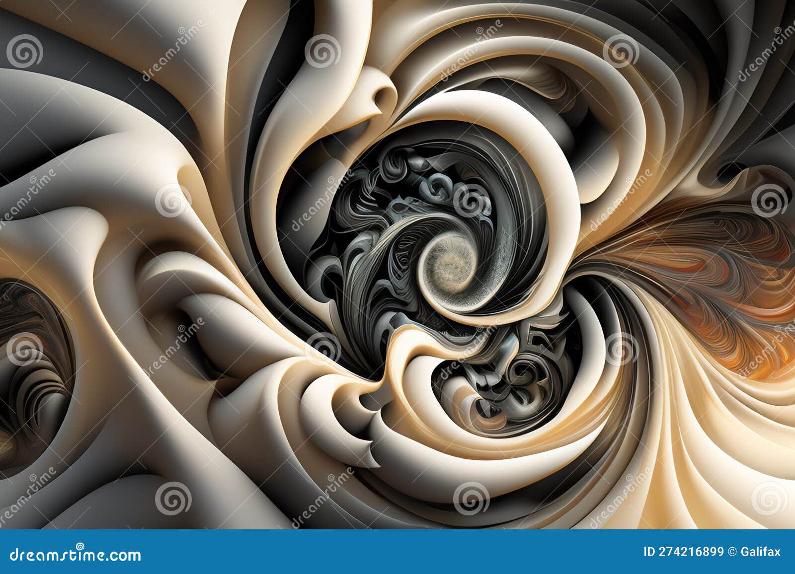 Abstract Fractal Background with Circles, Colored Abstract Wavy ...