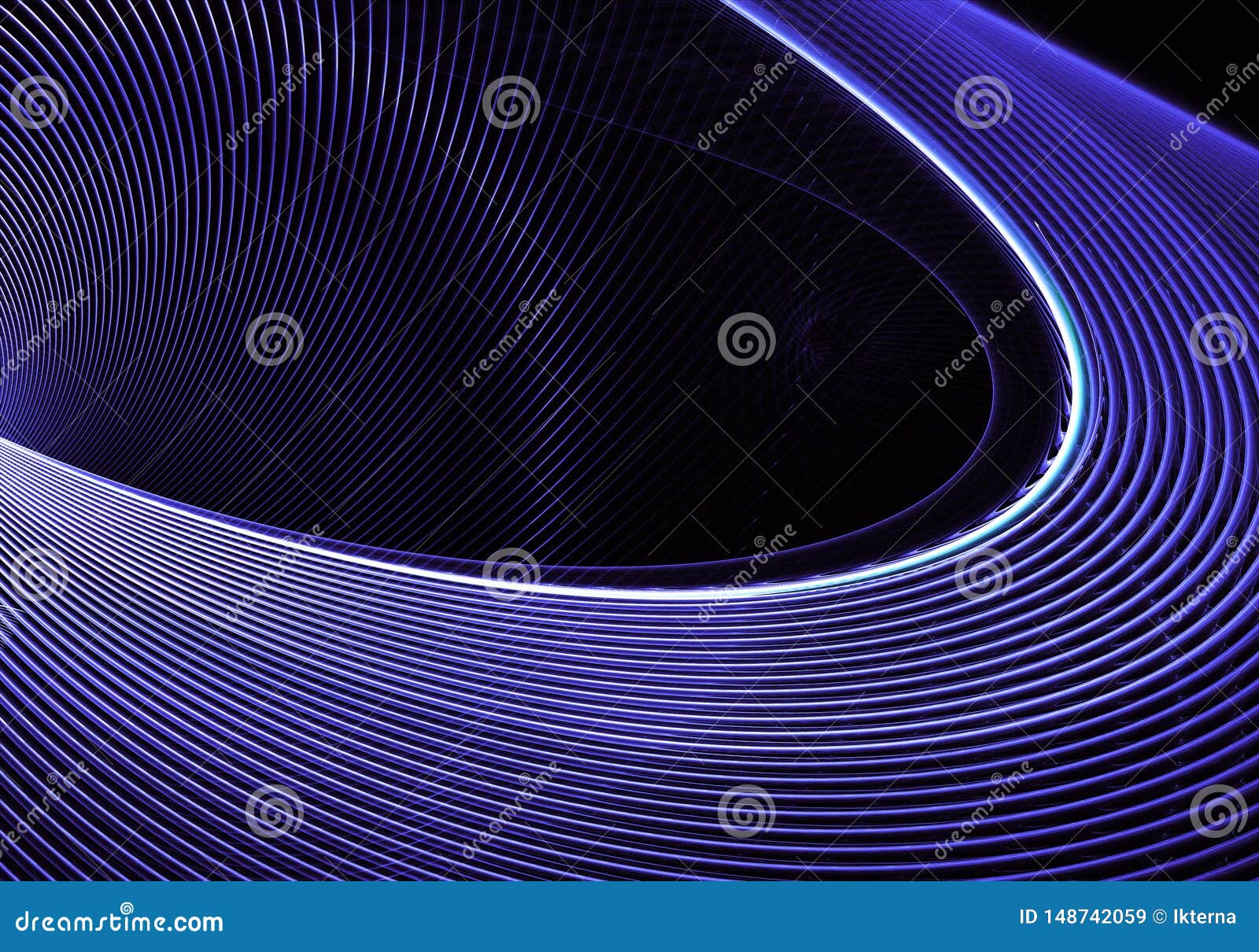 Abstract Color Dynamic Background with Lighting Effect. Fractal Spiral ...