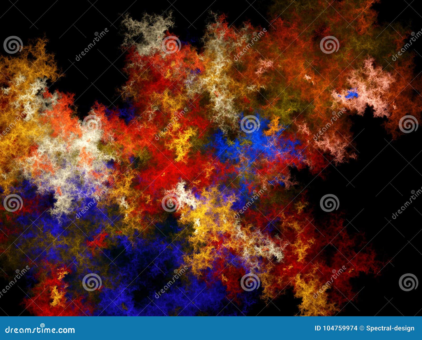 Abstract Fractal Flame Fractal Backgroundr Stock Illustration ...