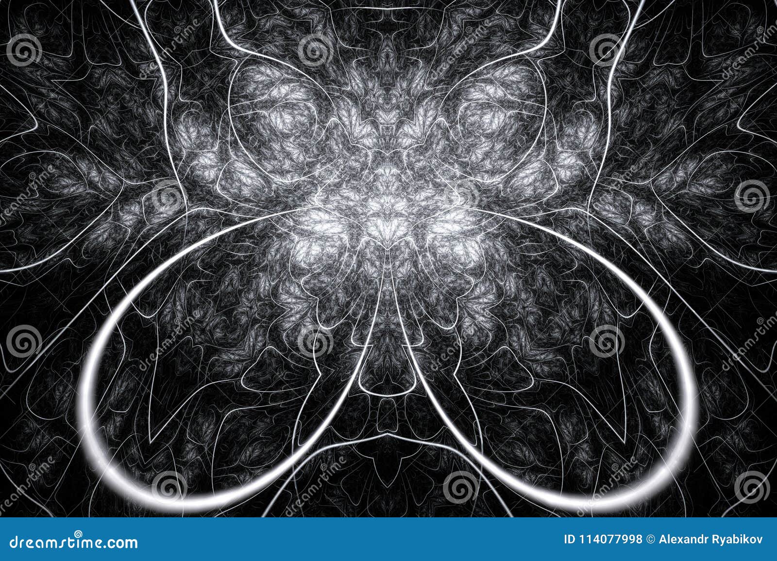 Abstract Fractal Background. Highly Detailed Background in Grey Tones ...