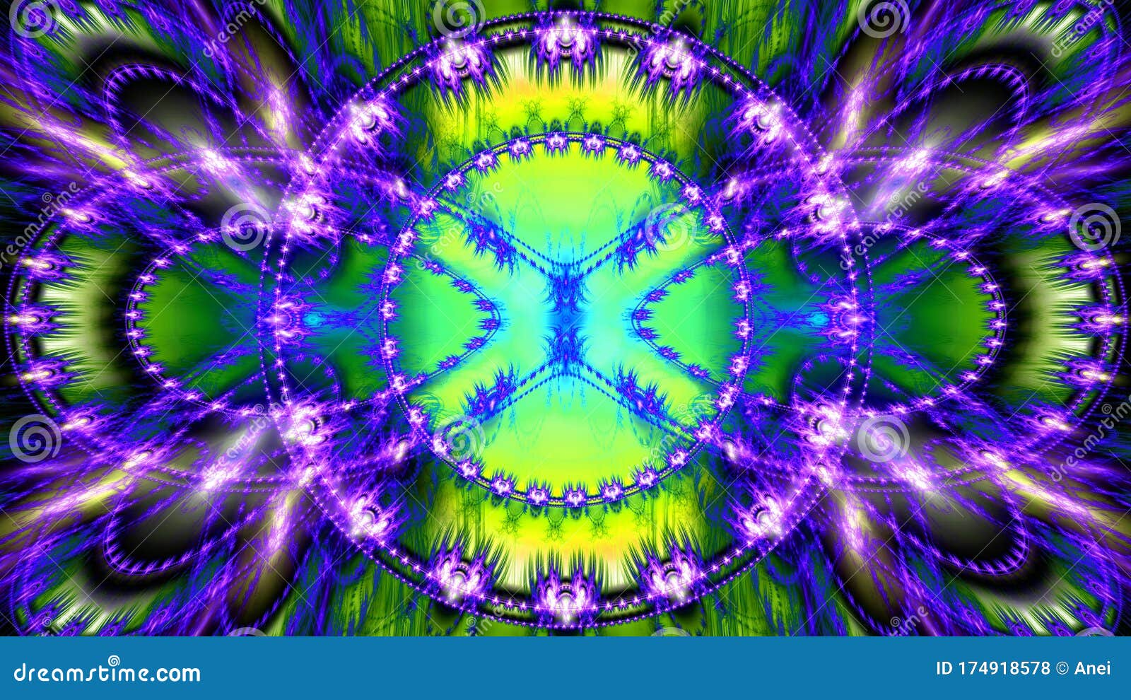 Abstract Fractal Background Made Out of an Exploding Star with a ...