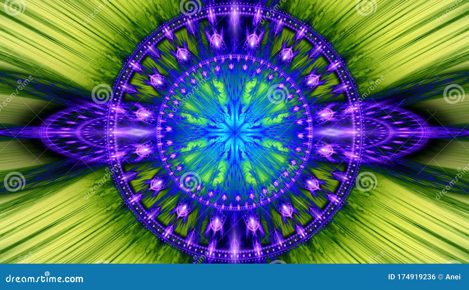 Abstract Fractal Background Made Out of an Exploding Star with a ...