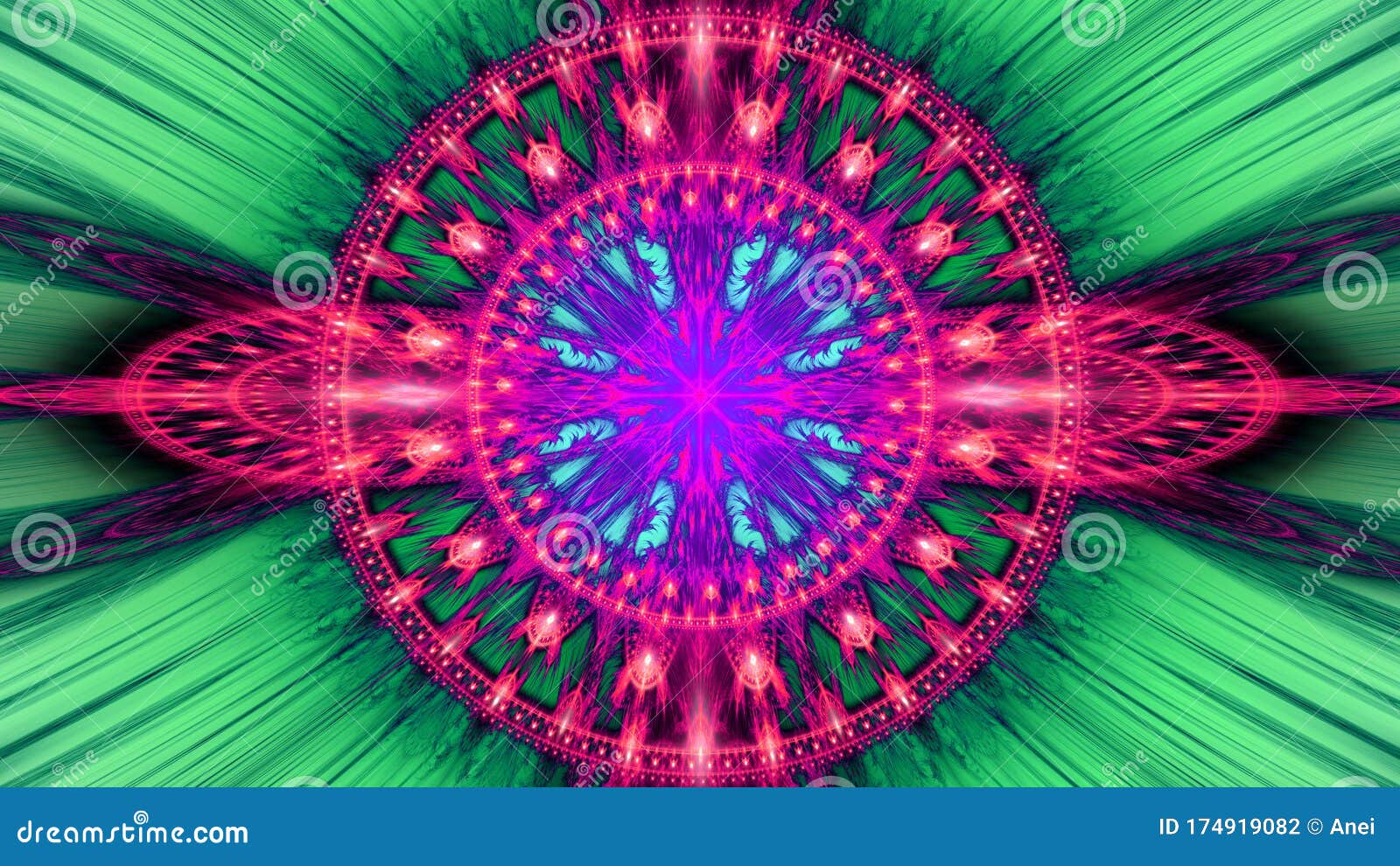 Abstract Fractal Background Made Out of an Exploding Star with a ...