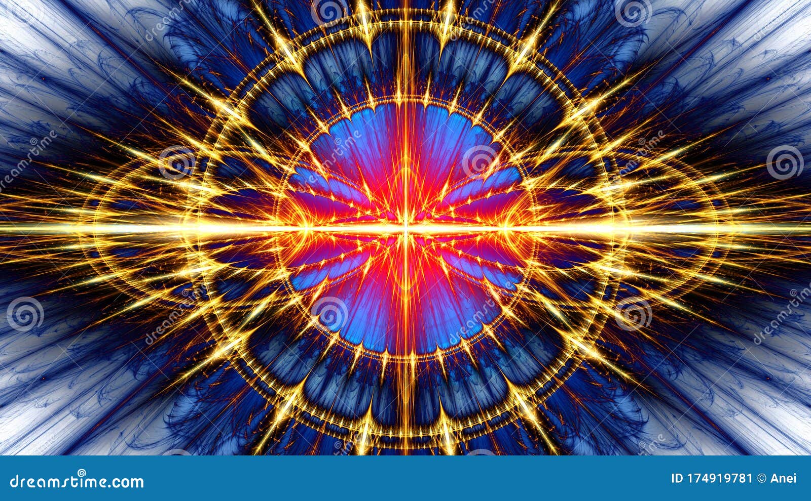 Abstract Fractal Background Made Out of an Exploding Star with a ...