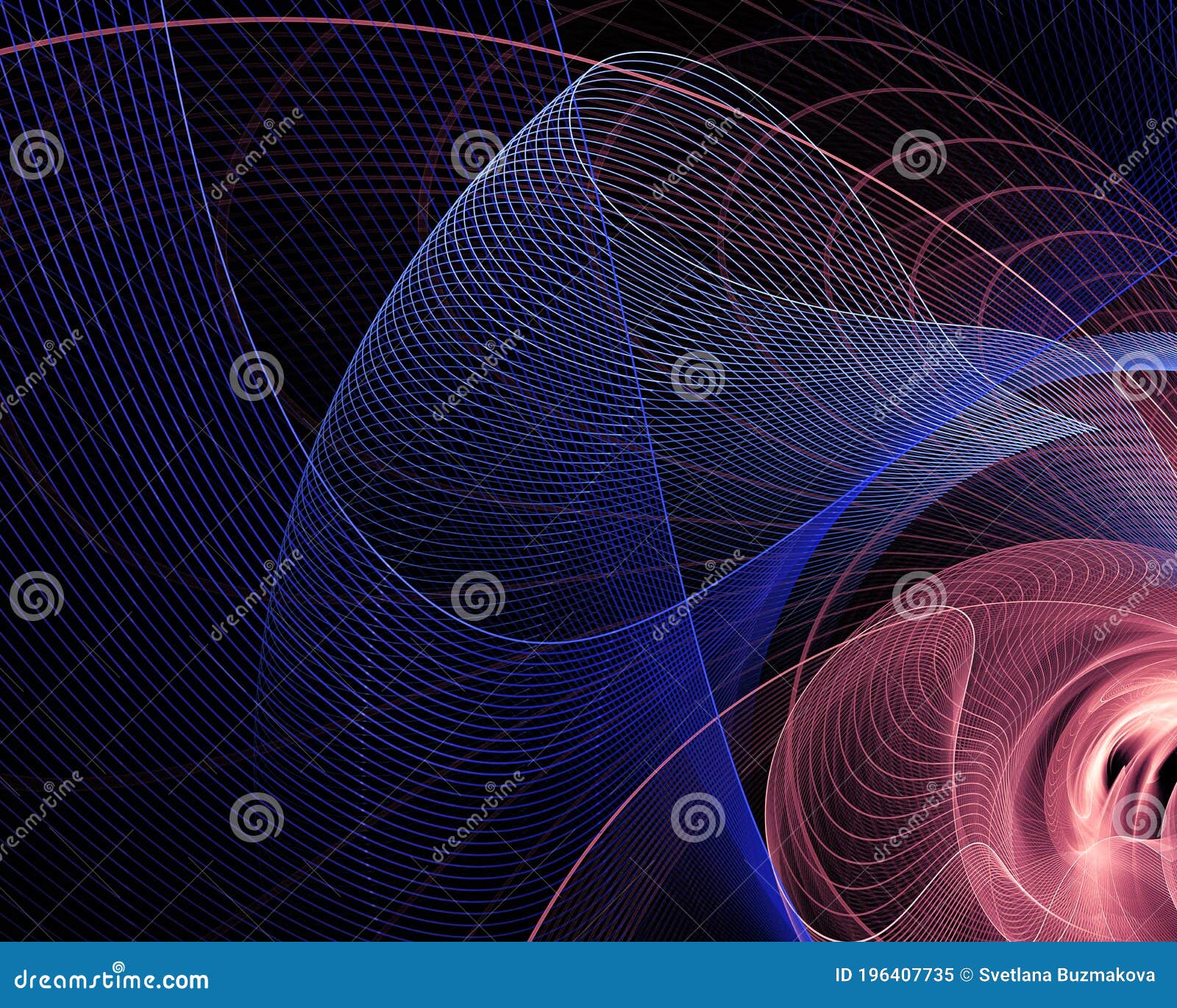 Abstract Fractal Background with Parallel, Wavy and Curved Lines. the ...