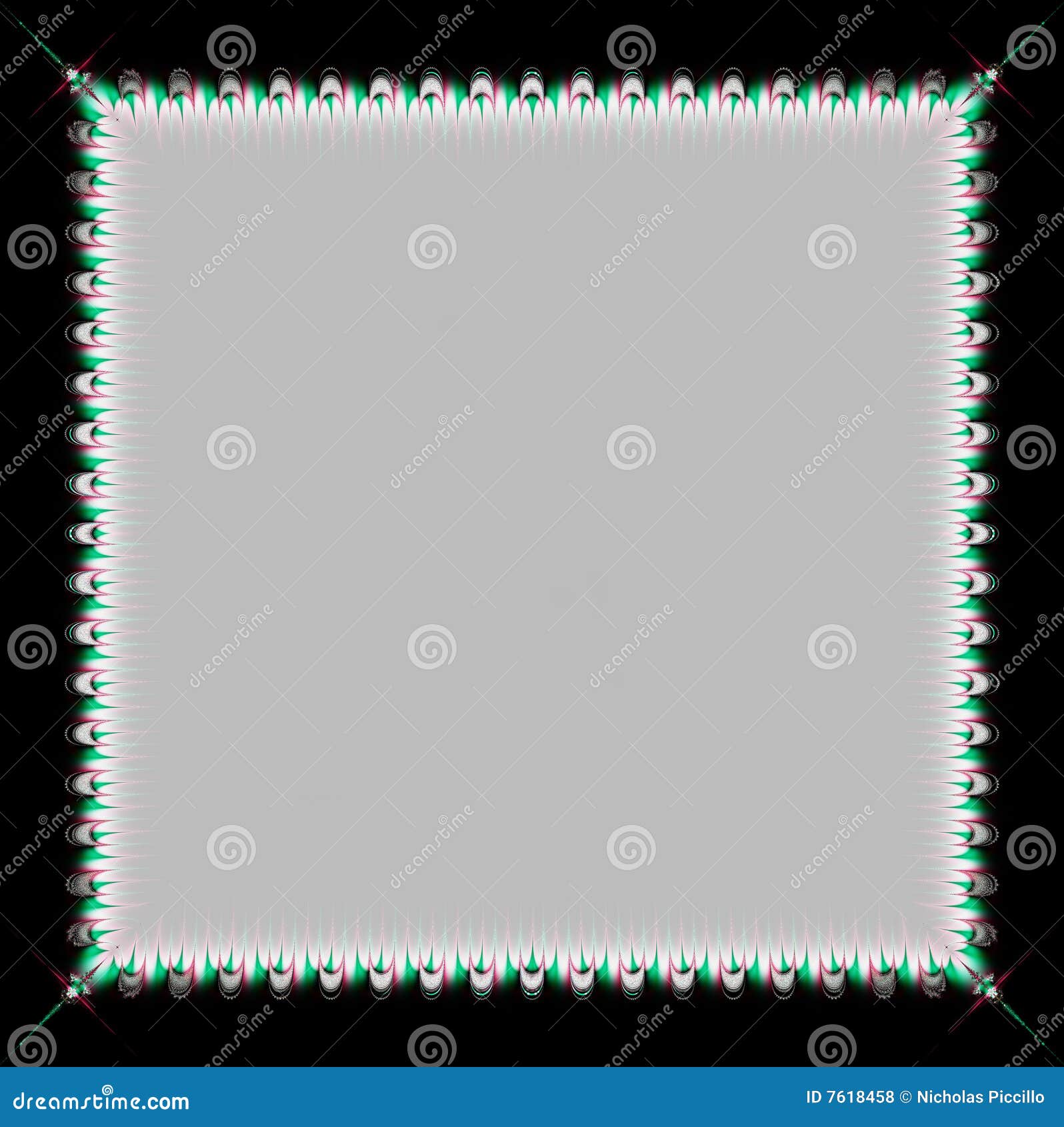 Abstract Fractal Border stock illustration. Illustration of render ...