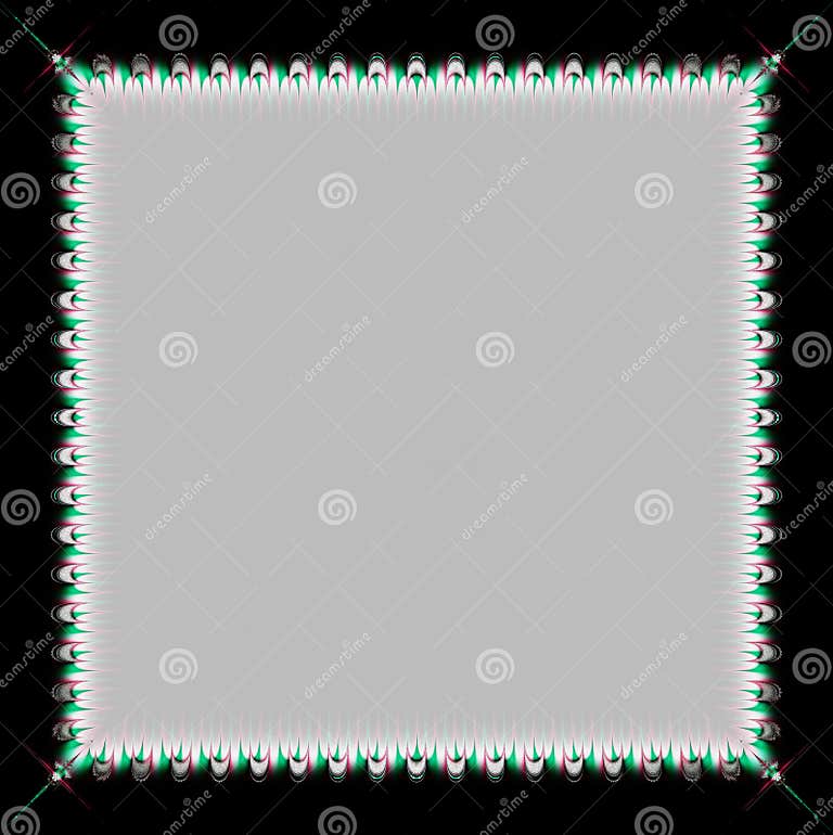 Abstract Fractal Border stock illustration. Illustration of render ...