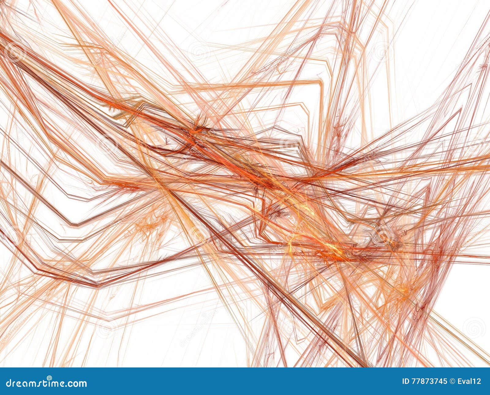 Abstract Fractal in a Chaotic Beam Yellow Red Thread Stock Image ...