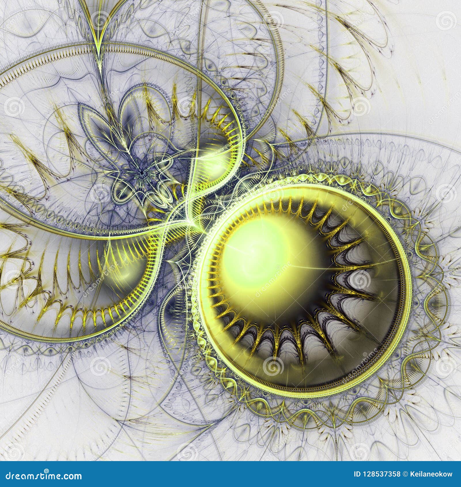 Abstract fractal clockwork stock illustration. Illustration of energy ...