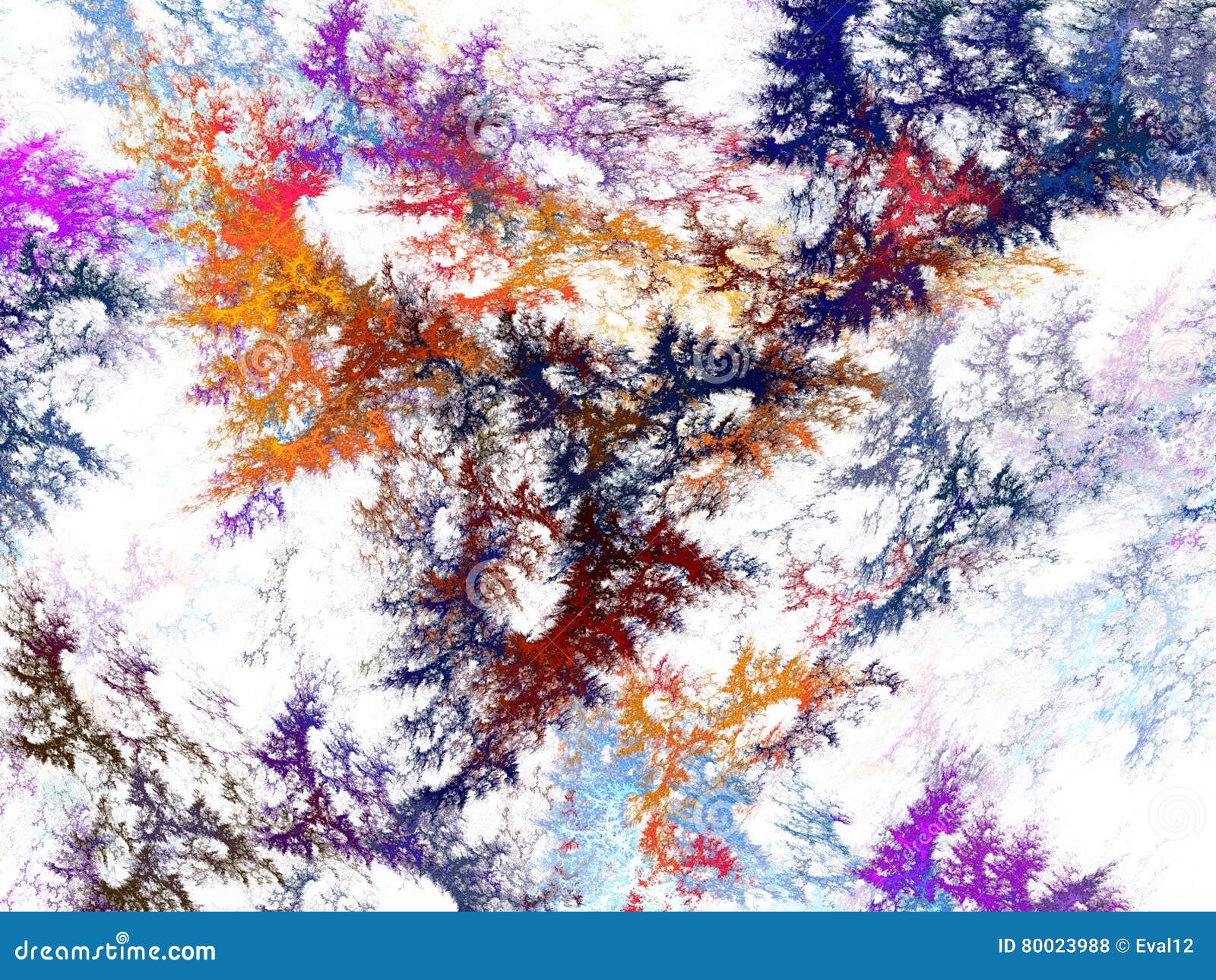 Abstract Fractal with Colorful Chaotic Pattern of Strokes Stock Photo ...