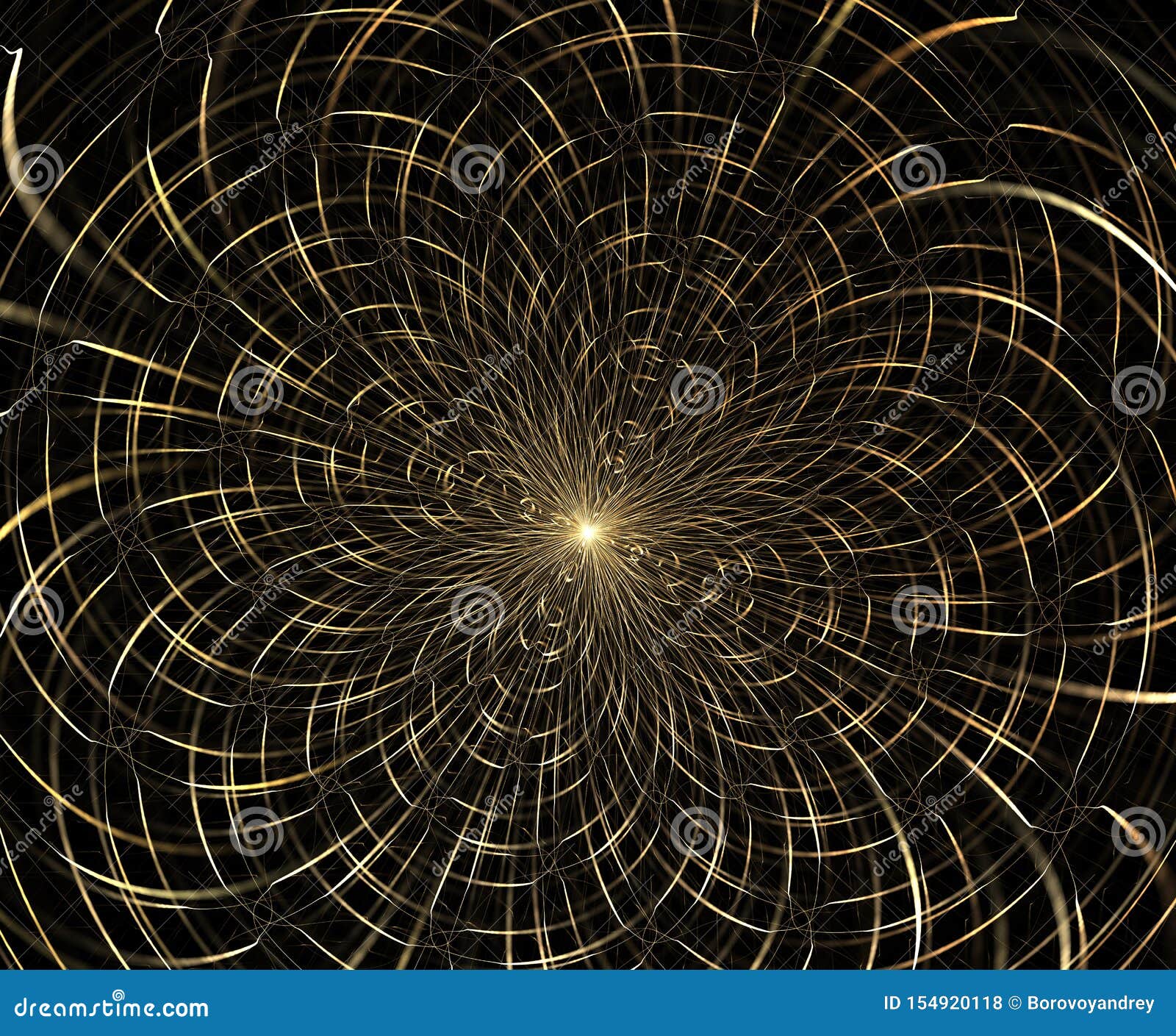 Abstract Fractal Composition. Magic Explosion Star with Particles ...