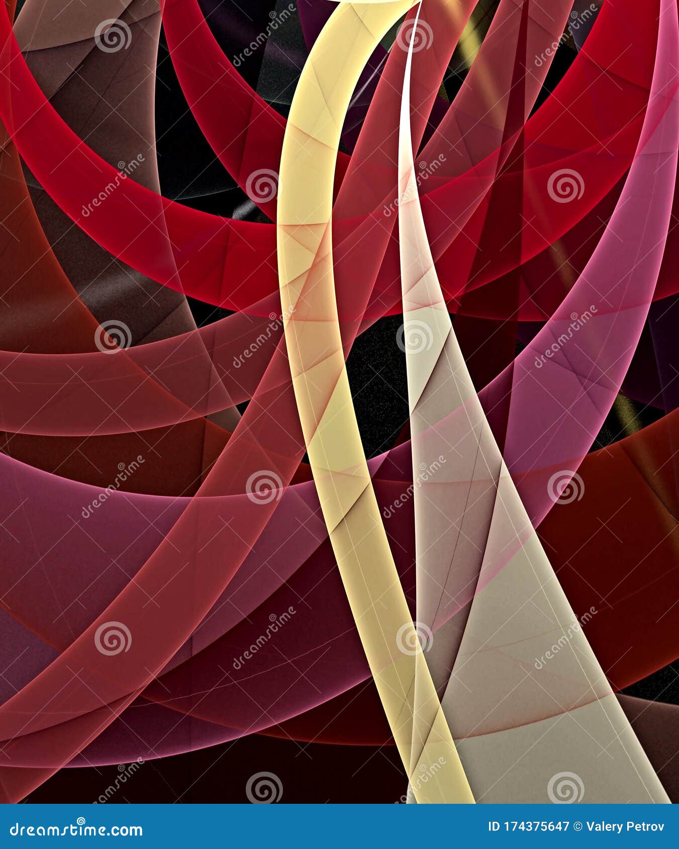 Abstract, Fractal, Computer-generated Image of Multi-colored Geometric ...