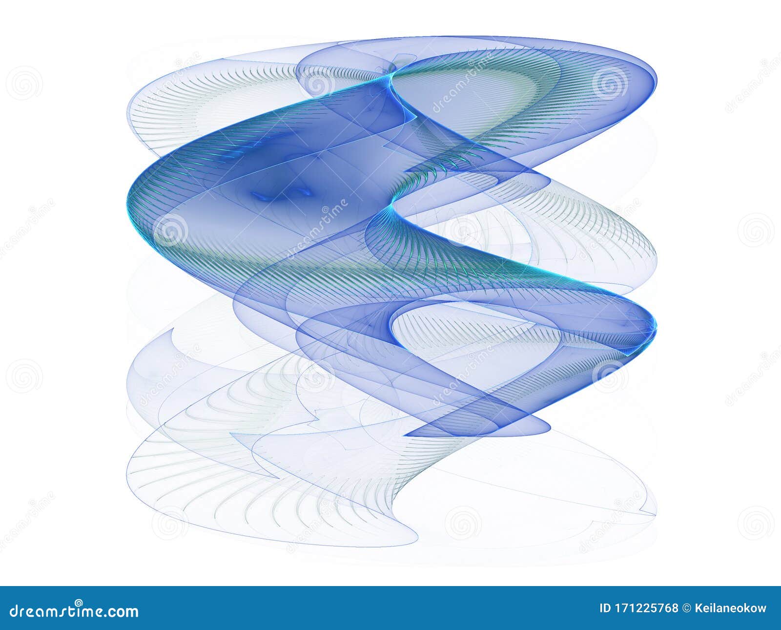 Abstract Fractal Double Helix DNA Shape Stock Illustration ...
