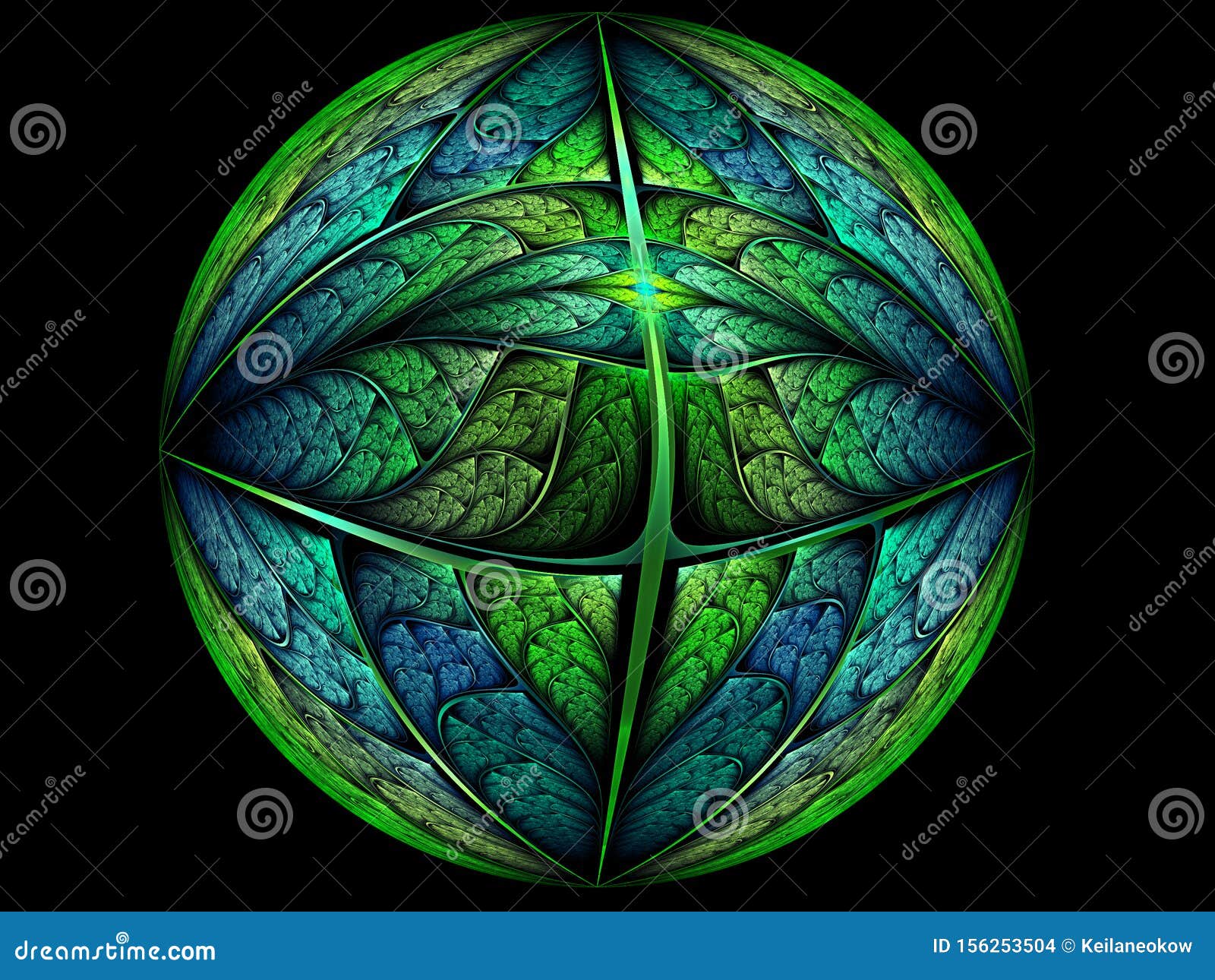 Abstract Fractal Earth Planet Stock Illustration - Illustration of ...