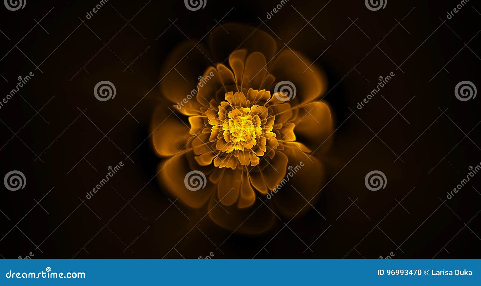 Abstract Fractal Flower Pattern. Stock Illustration - Illustration of ...