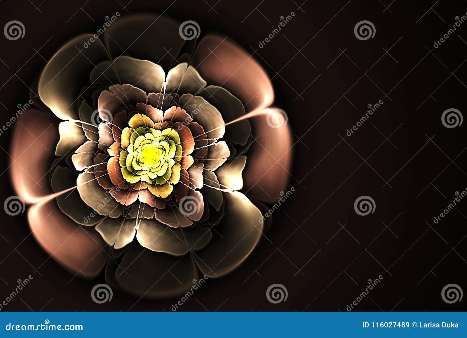 Abstract Fractal Flower Pattern Background. Stock Illustration ...