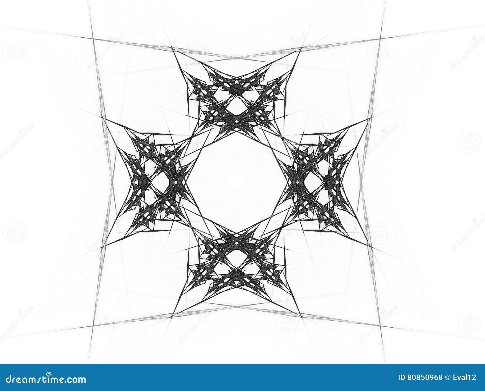 Abstract Fractal with Gray Pattern Stock Illustration - Illustration of ...