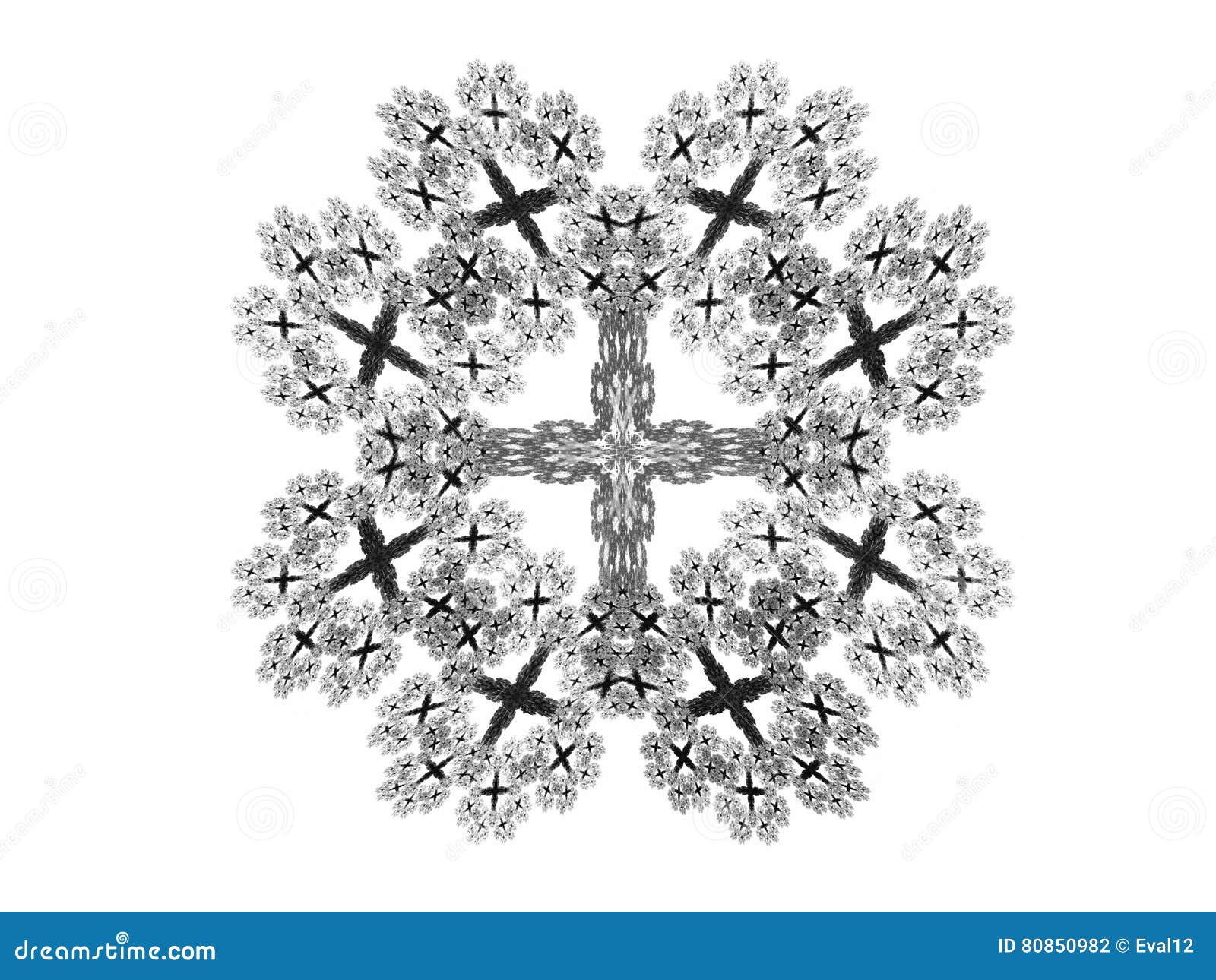 Abstract Fractal with Gray Pattern Stock Illustration - Illustration of ...