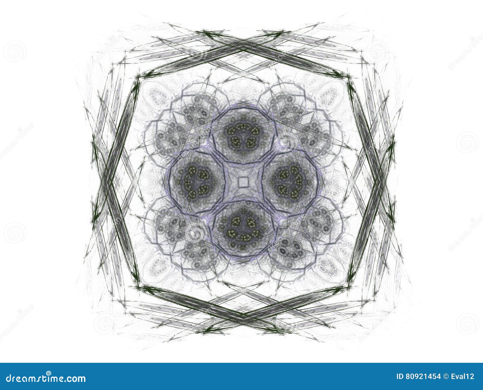 Abstract Fractal with Gray Pattern Stock Illustration - Illustration of ...