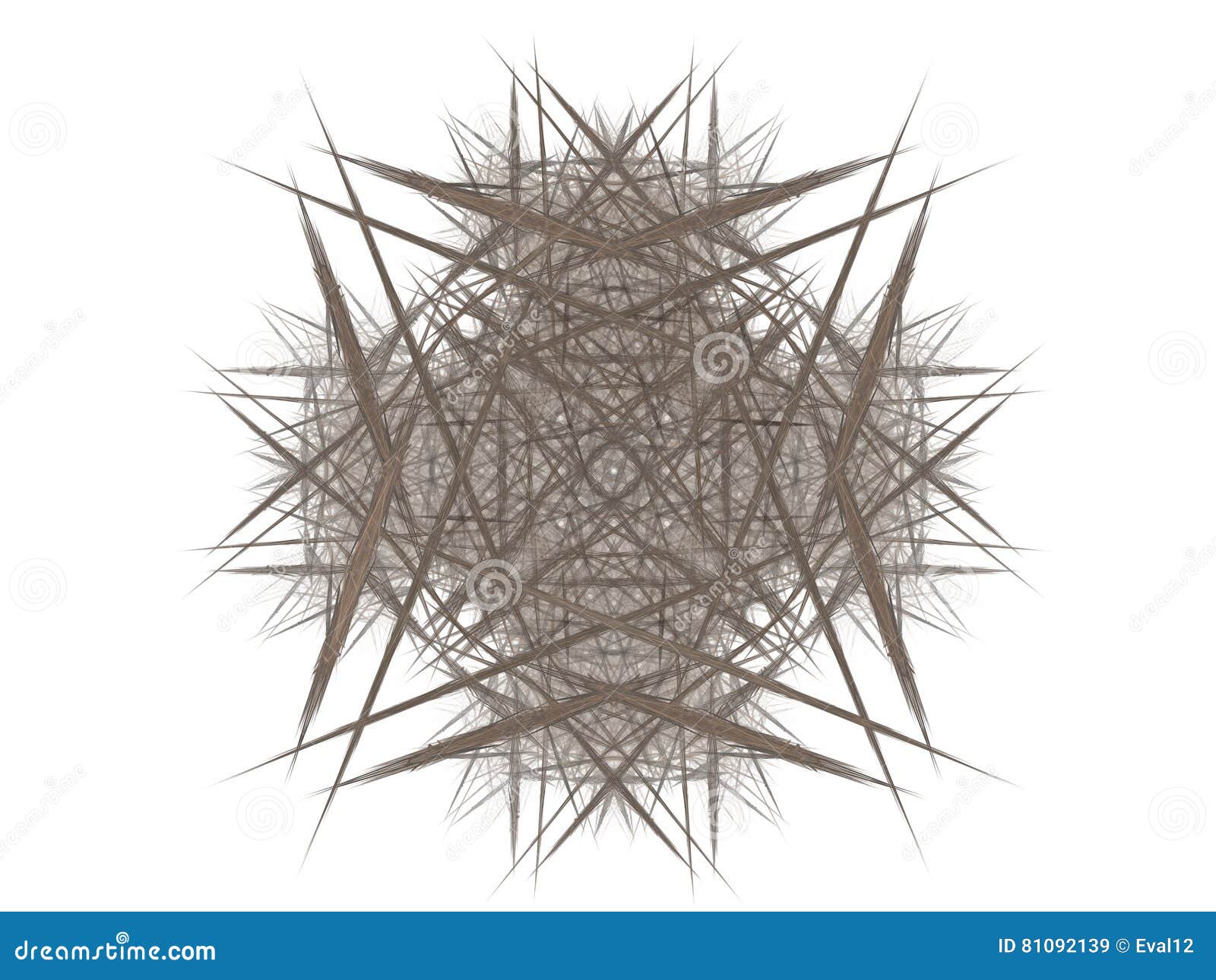 Abstract Fractal with Gray Pattern Stock Illustration - Illustration of ...