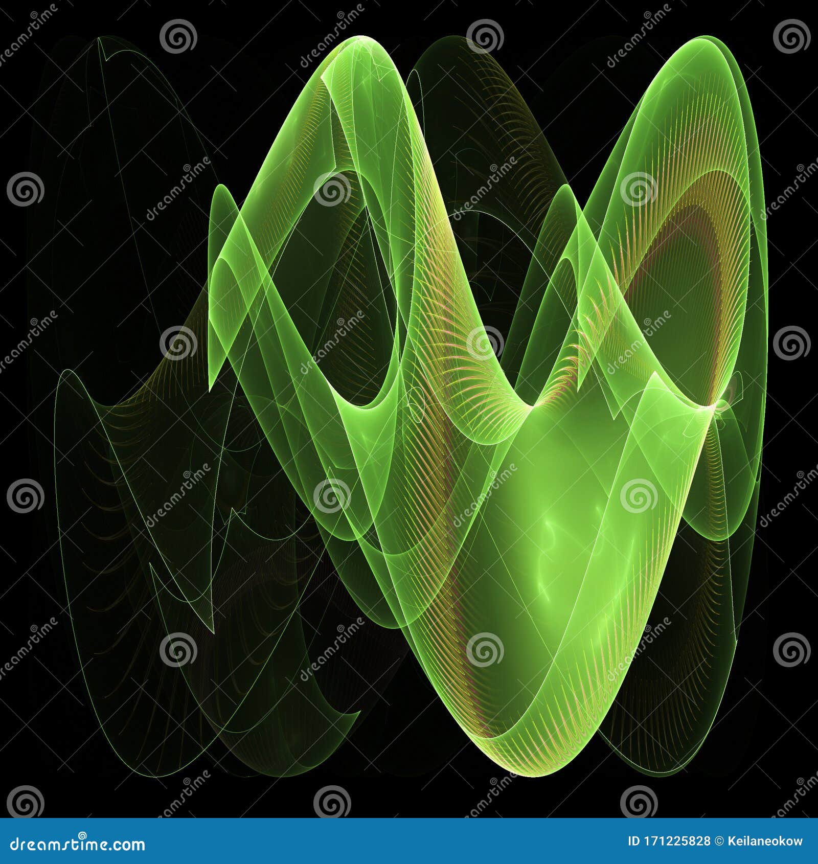 Abstract fractal green DNA stock illustration. Illustration of digital ...