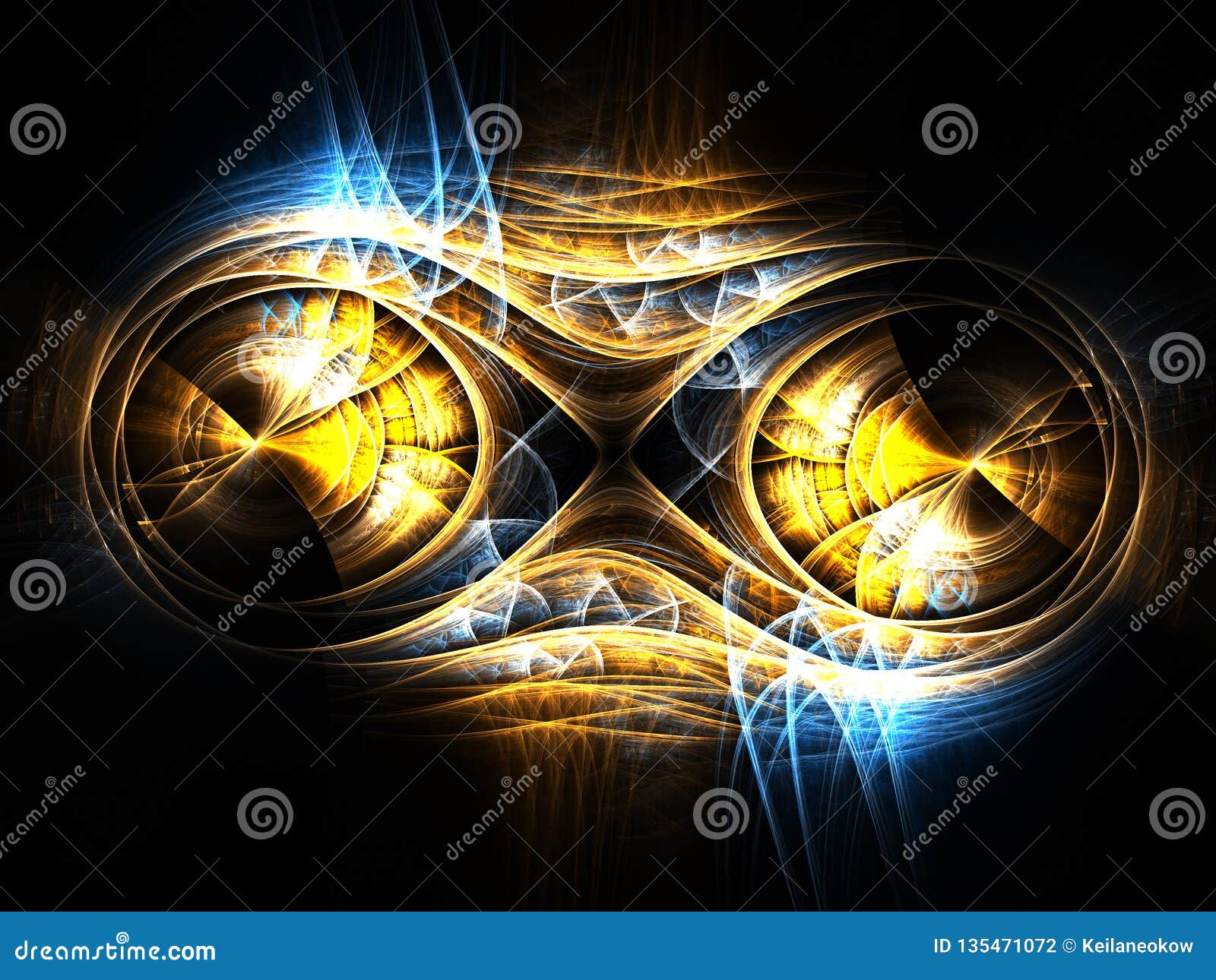 Abstract Fractal Infinity or Eight Shape Stock Illustration ...