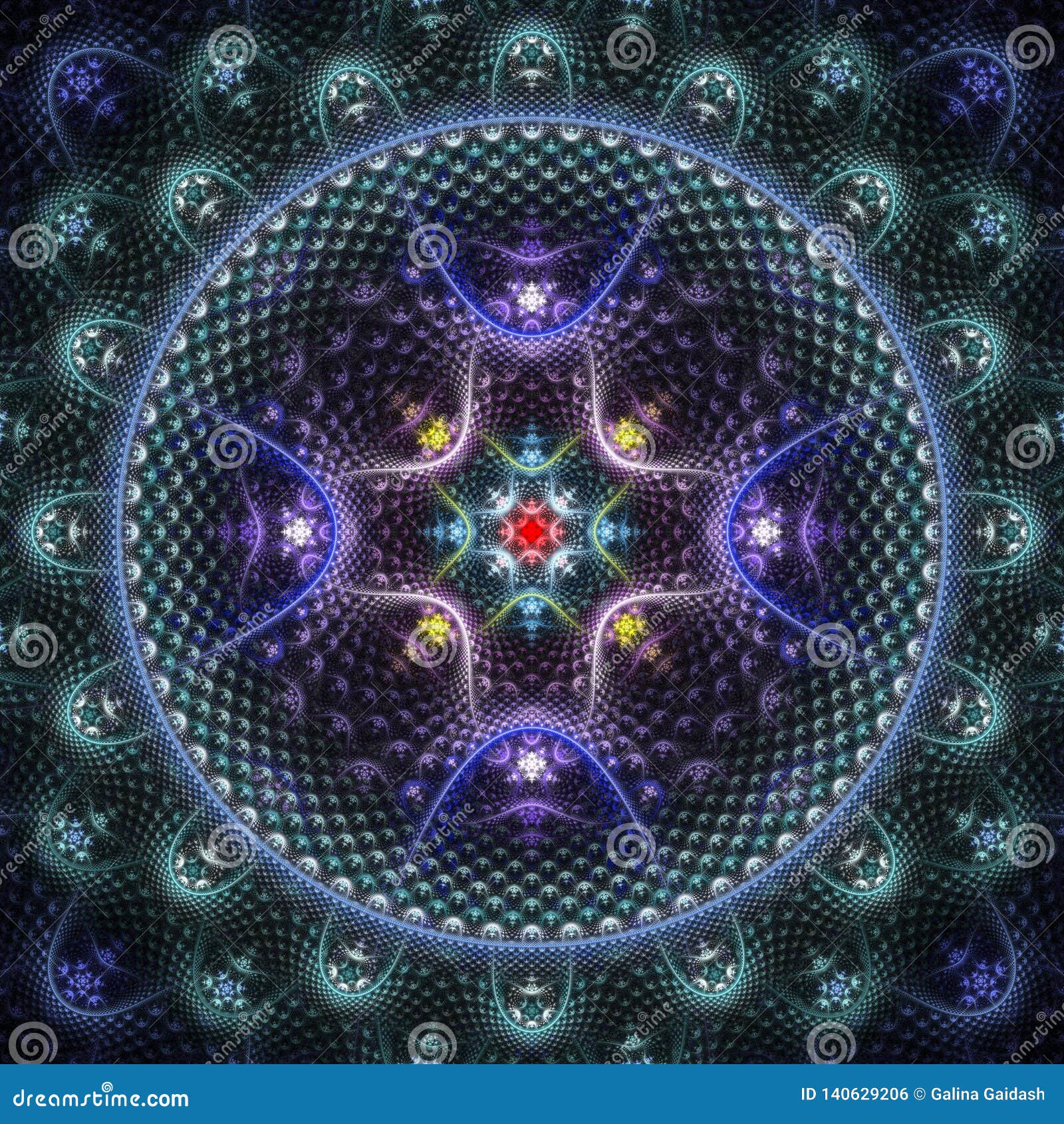 Abstract fractal mandala. stock illustration. Illustration of mandala ...