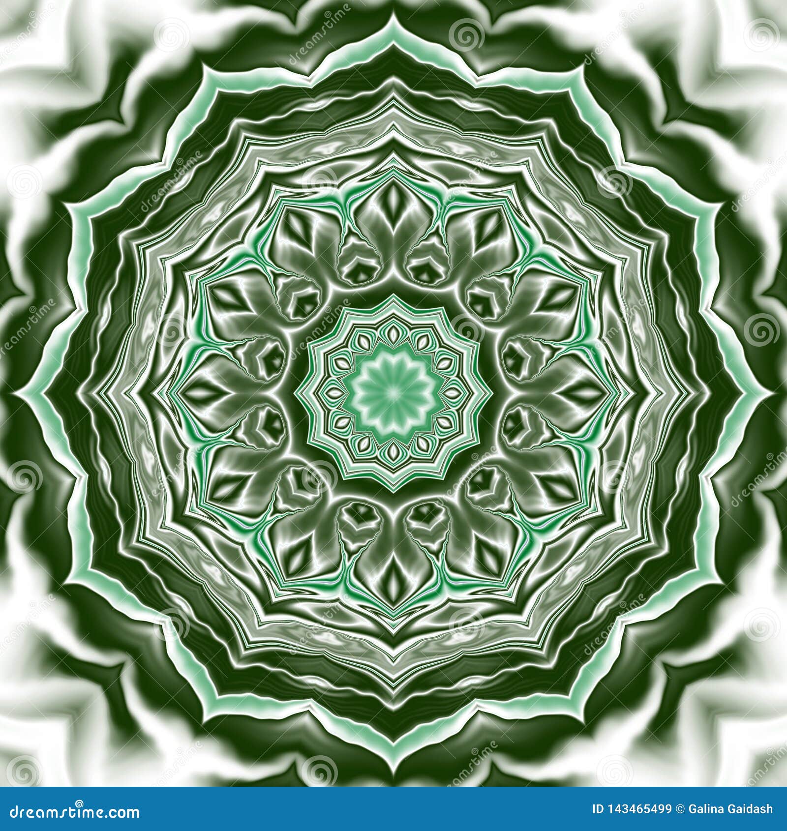 Abstract fractal mandala. stock illustration. Illustration of oval ...