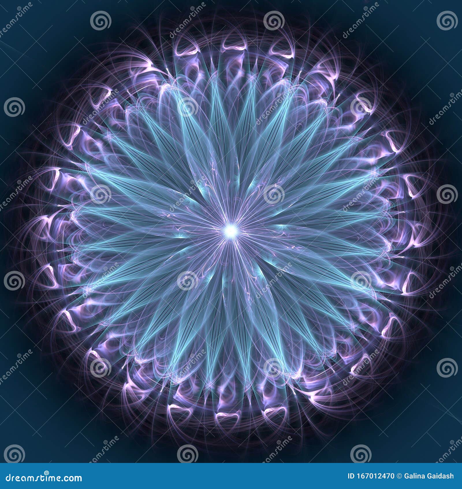 Abstract fractal mandala. stock illustration. Illustration of fractal ...