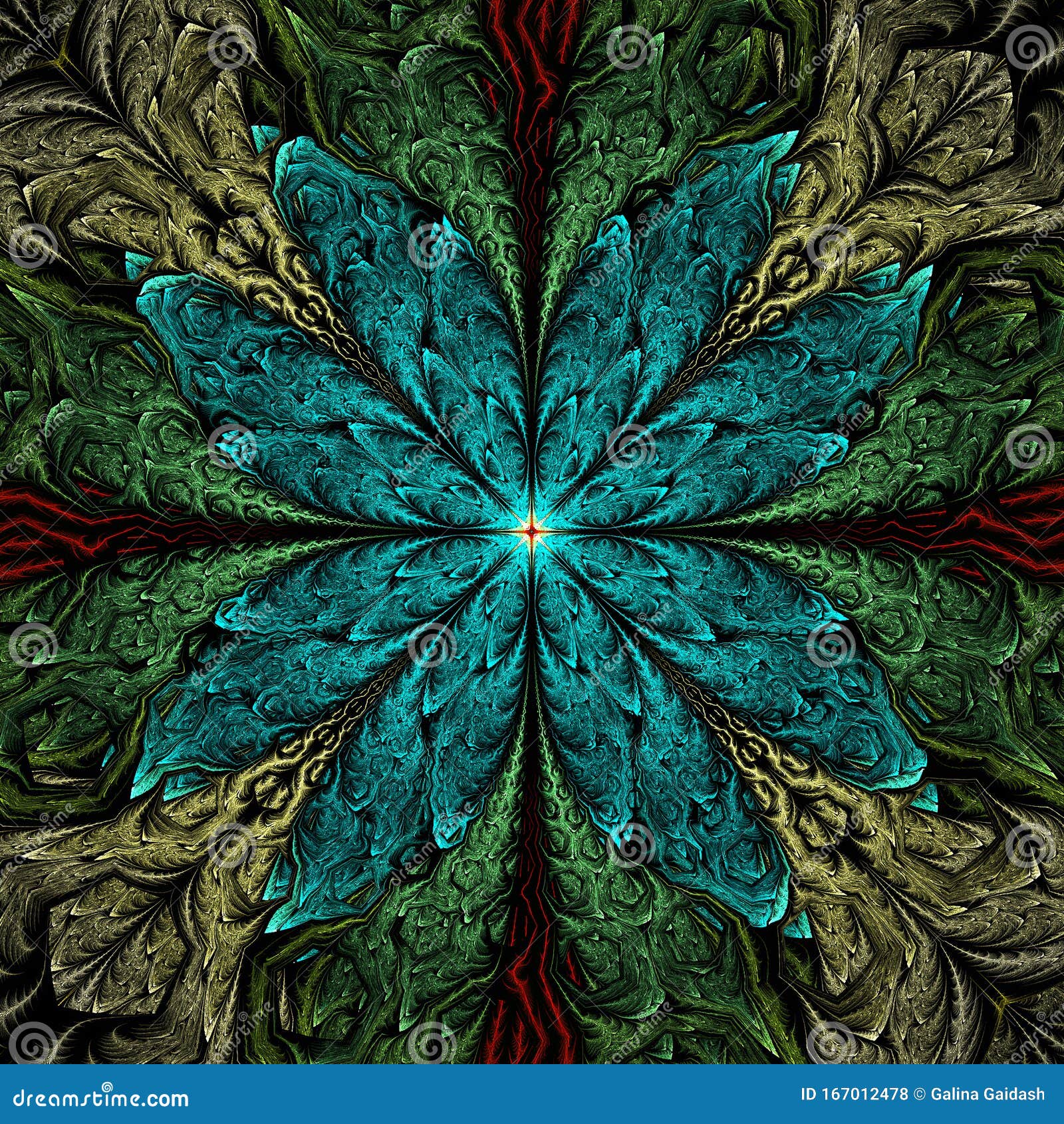 Abstract fractal mandala. stock illustration. Illustration of mandala ...