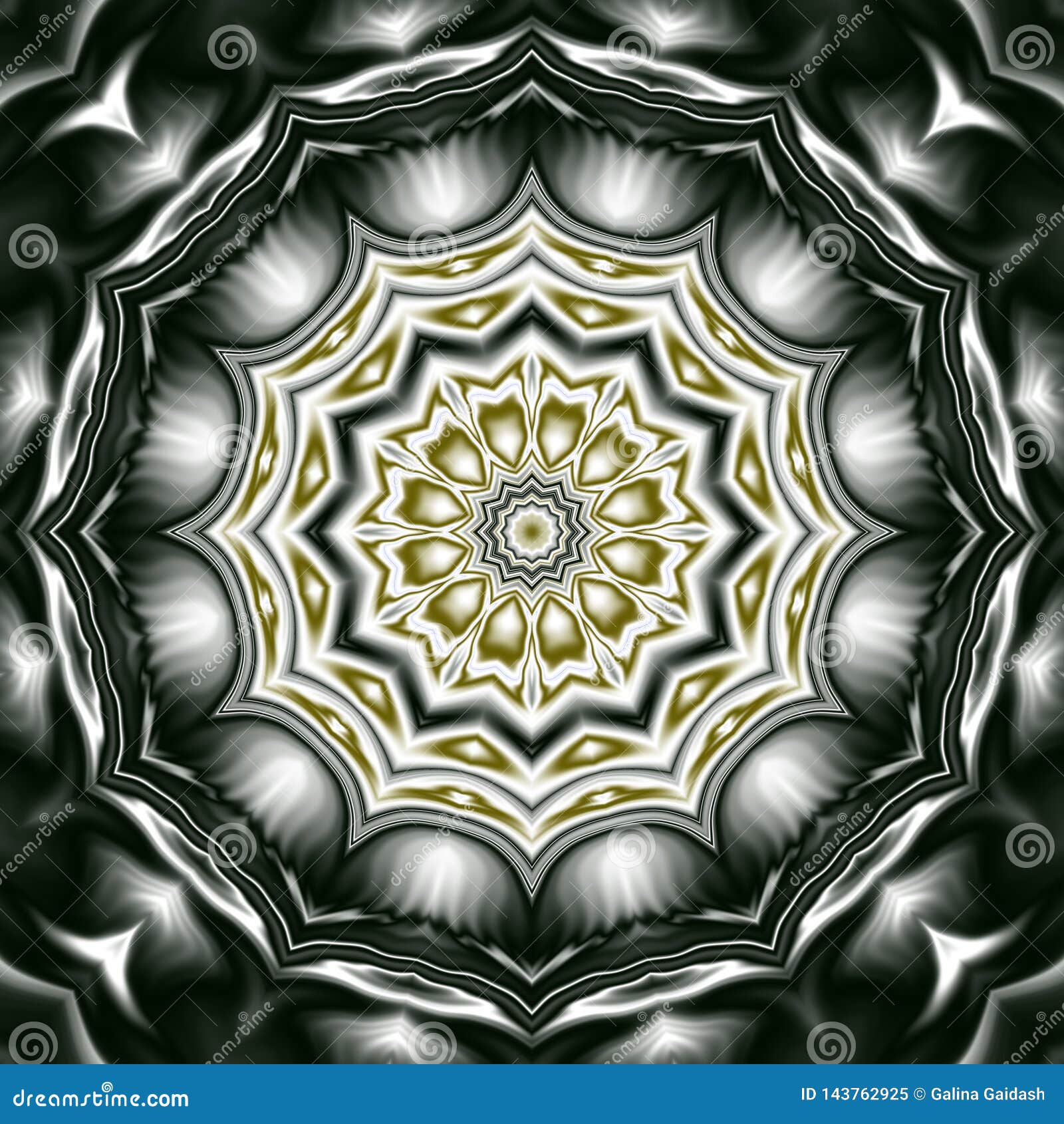 Abstract fractal mandala. stock illustration. Illustration of abstract ...