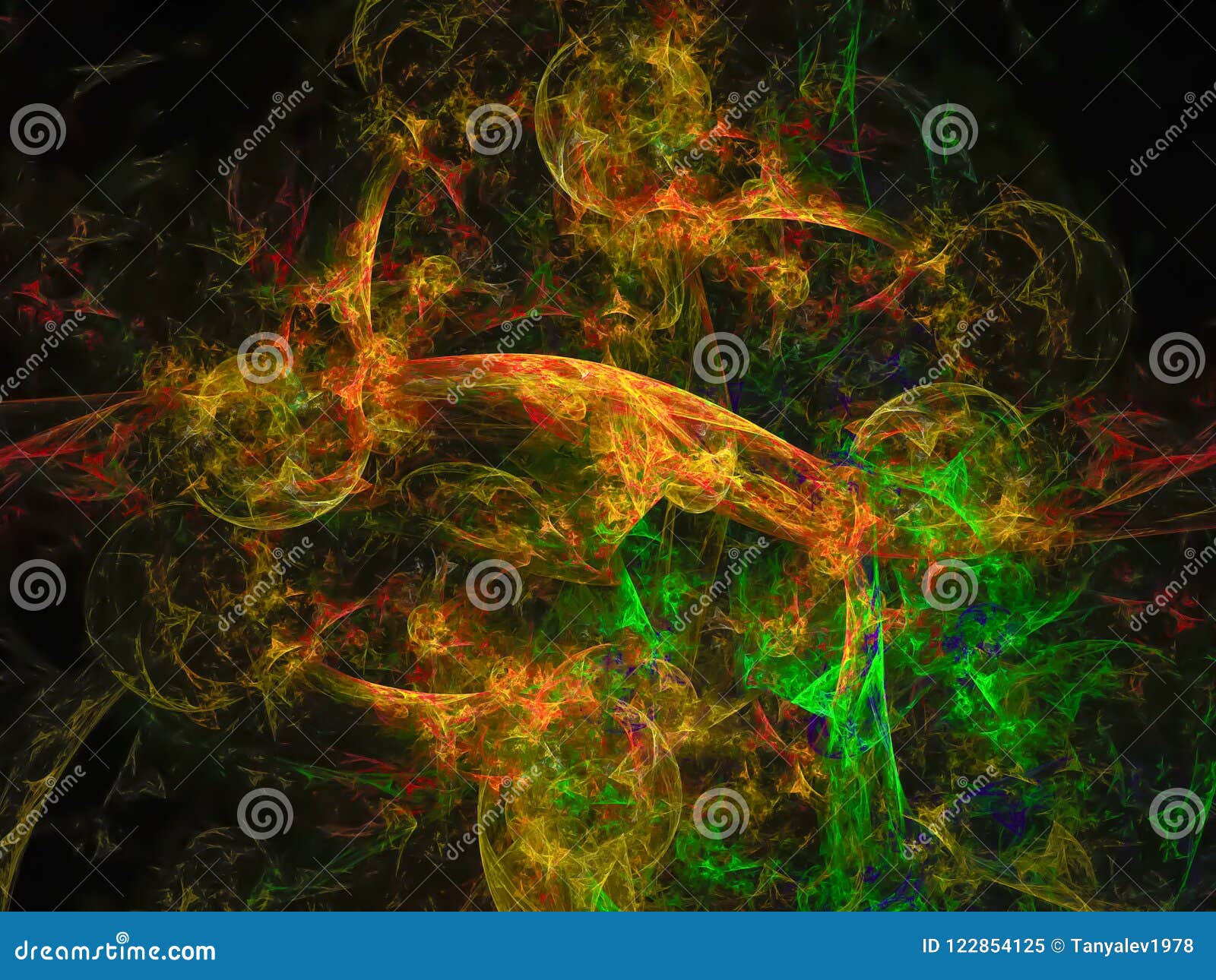 Abstract Fractal Multicolor Lightning Sparkling Template Style Decor ...