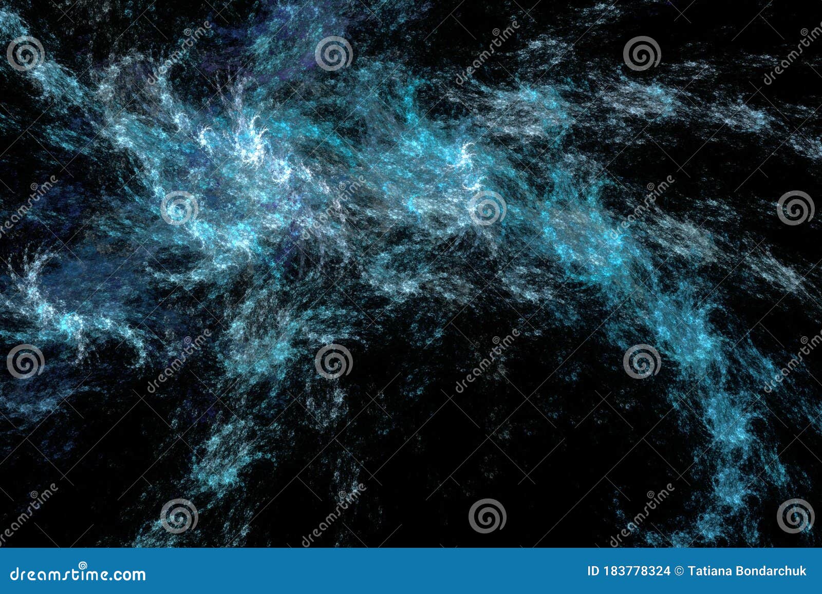 Abstract Fractal Pattern Galaxy, Smoke on a Dark Background and is ...