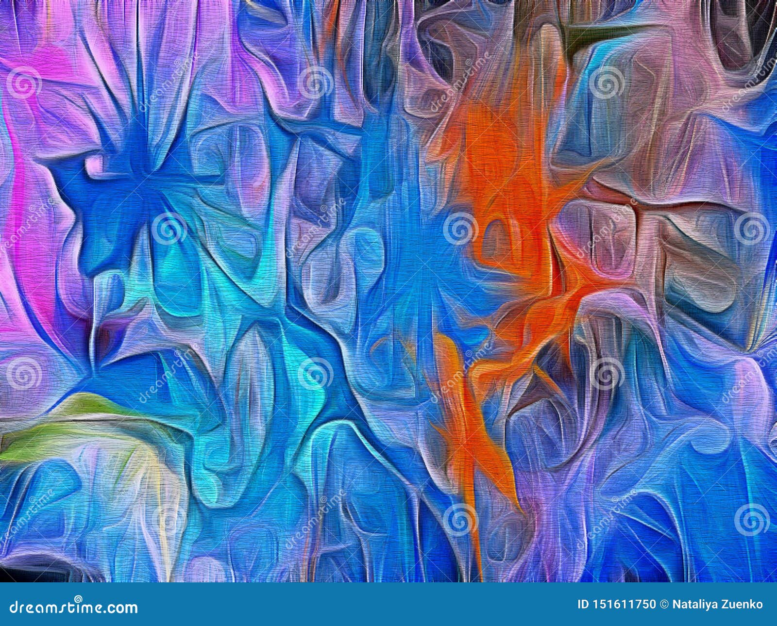 Abstract Fractal Psychedelic Shape Texture with Color Pencil ...