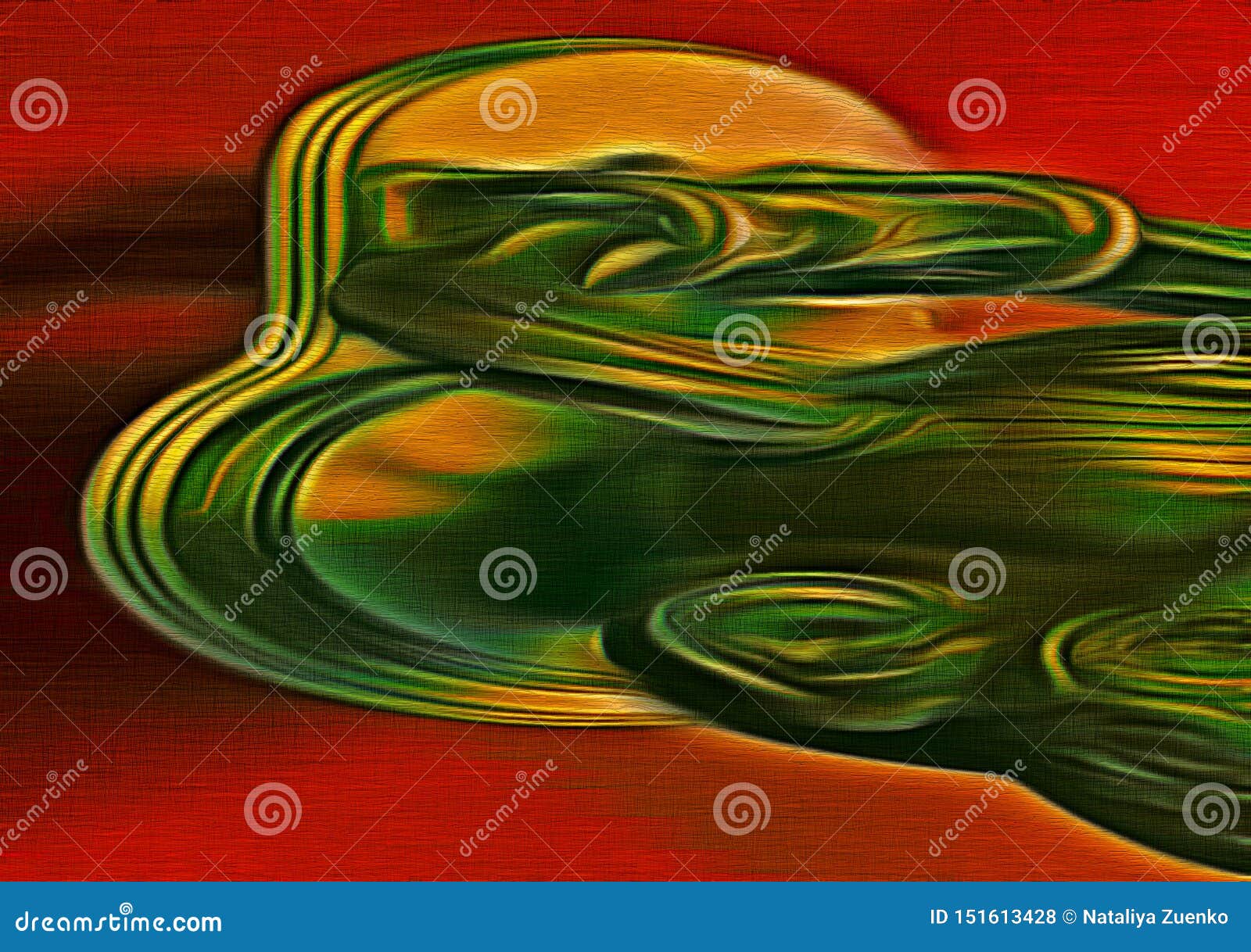 Abstract Fractal Psychedelic Shape Texture with Color Pencil ...
