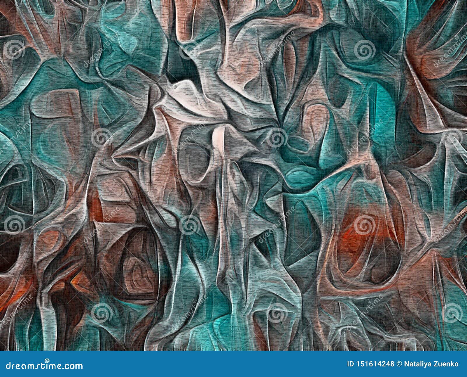 Abstract Fractal Psychedelic Shape Texture with Color Pencil ...