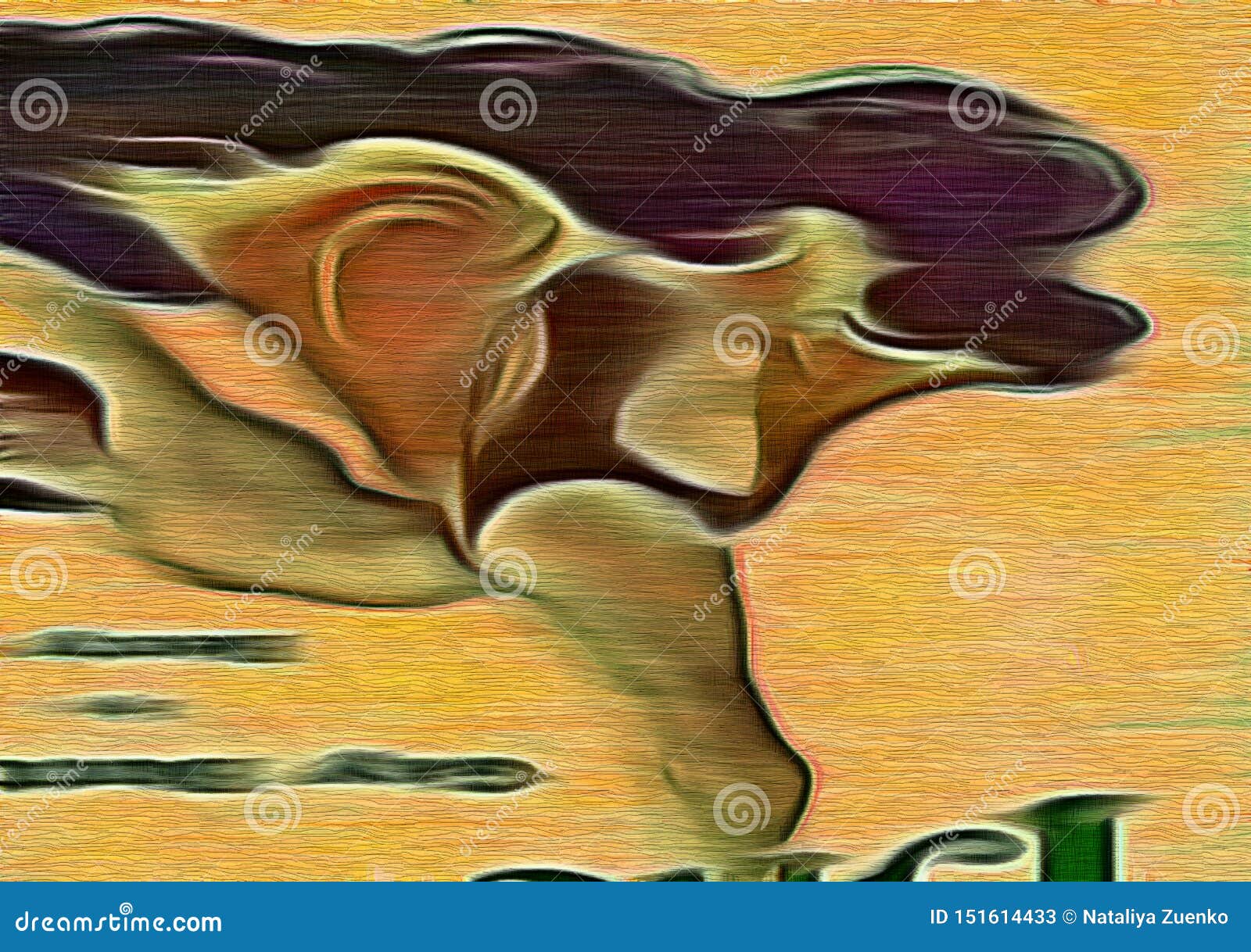 Abstract Fractal Psychedelic Shape Texture with Color Pencil ...