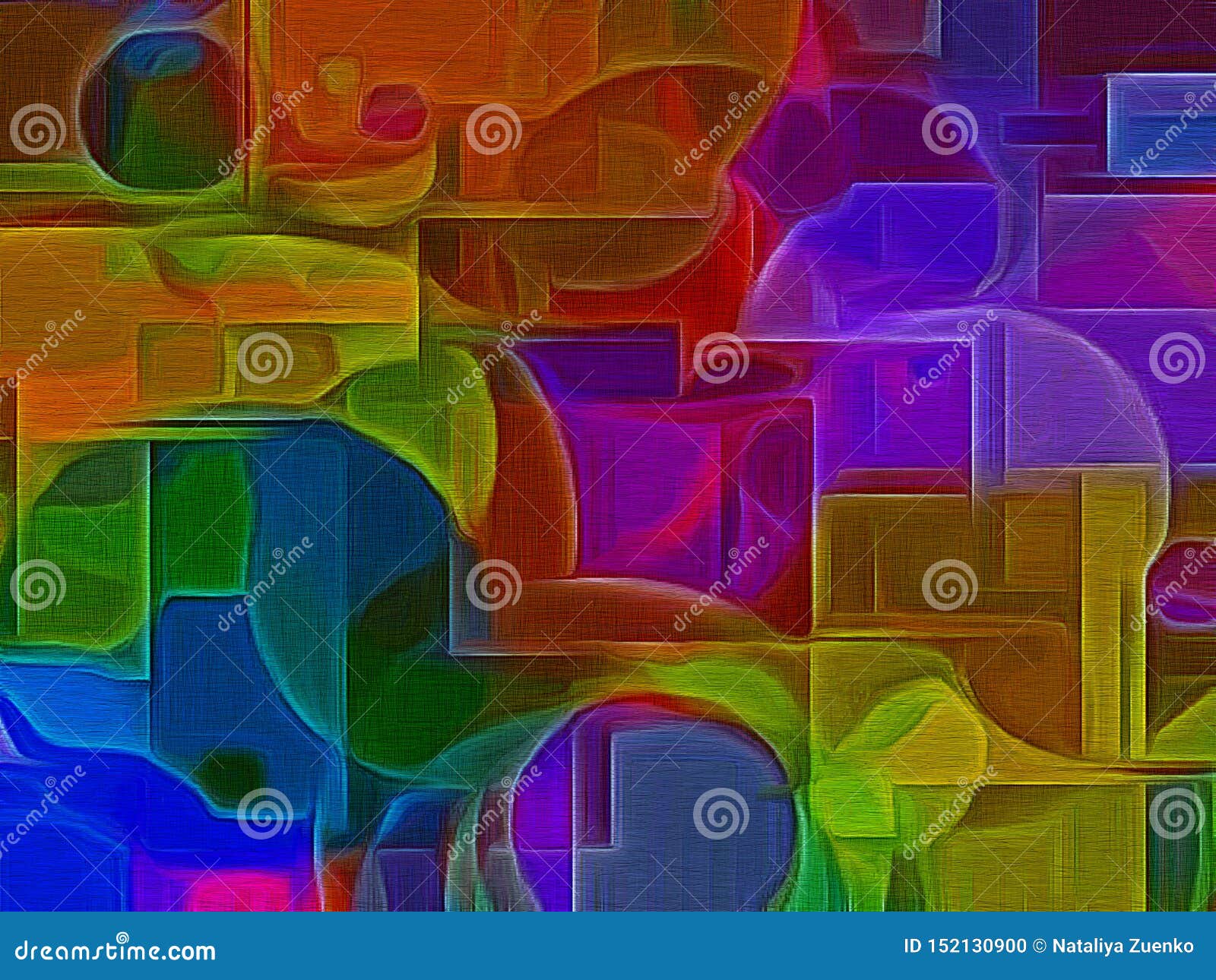 Abstract Fractal Psychedelic Shape Texture with Color Pencil ...