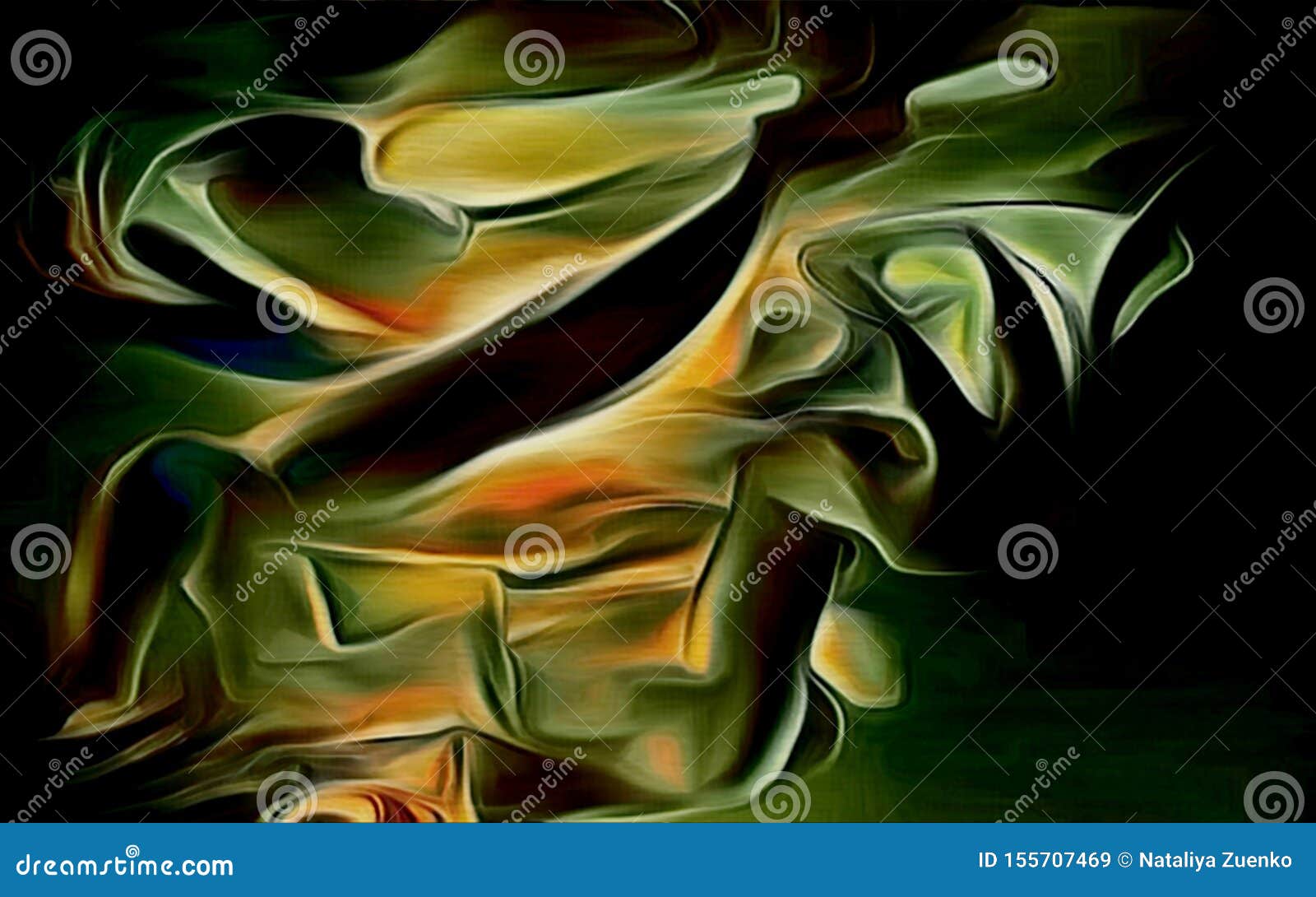 Abstract Fractal Psychedelic Shape Texture with Color Pencil ...