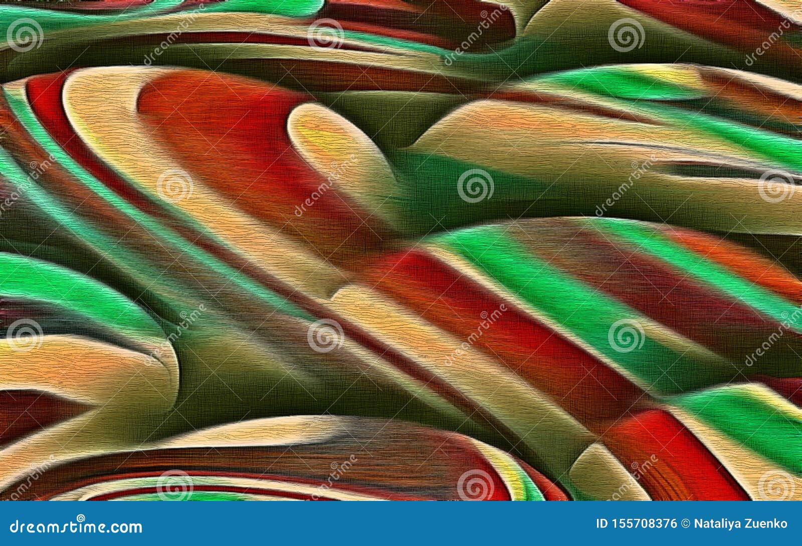 Abstract Fractal Psychedelic Shape Texture with Color Pencil ...