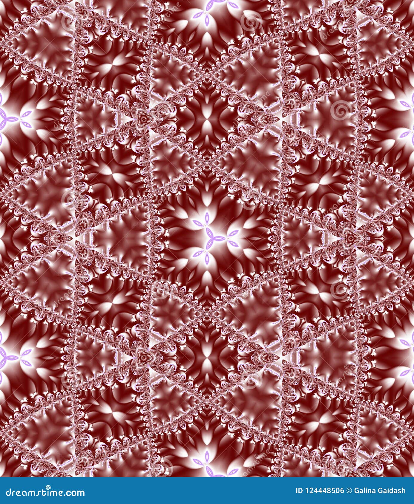 Abstract Fractal Seamless Geometric Pattern. Stock Illustration ...