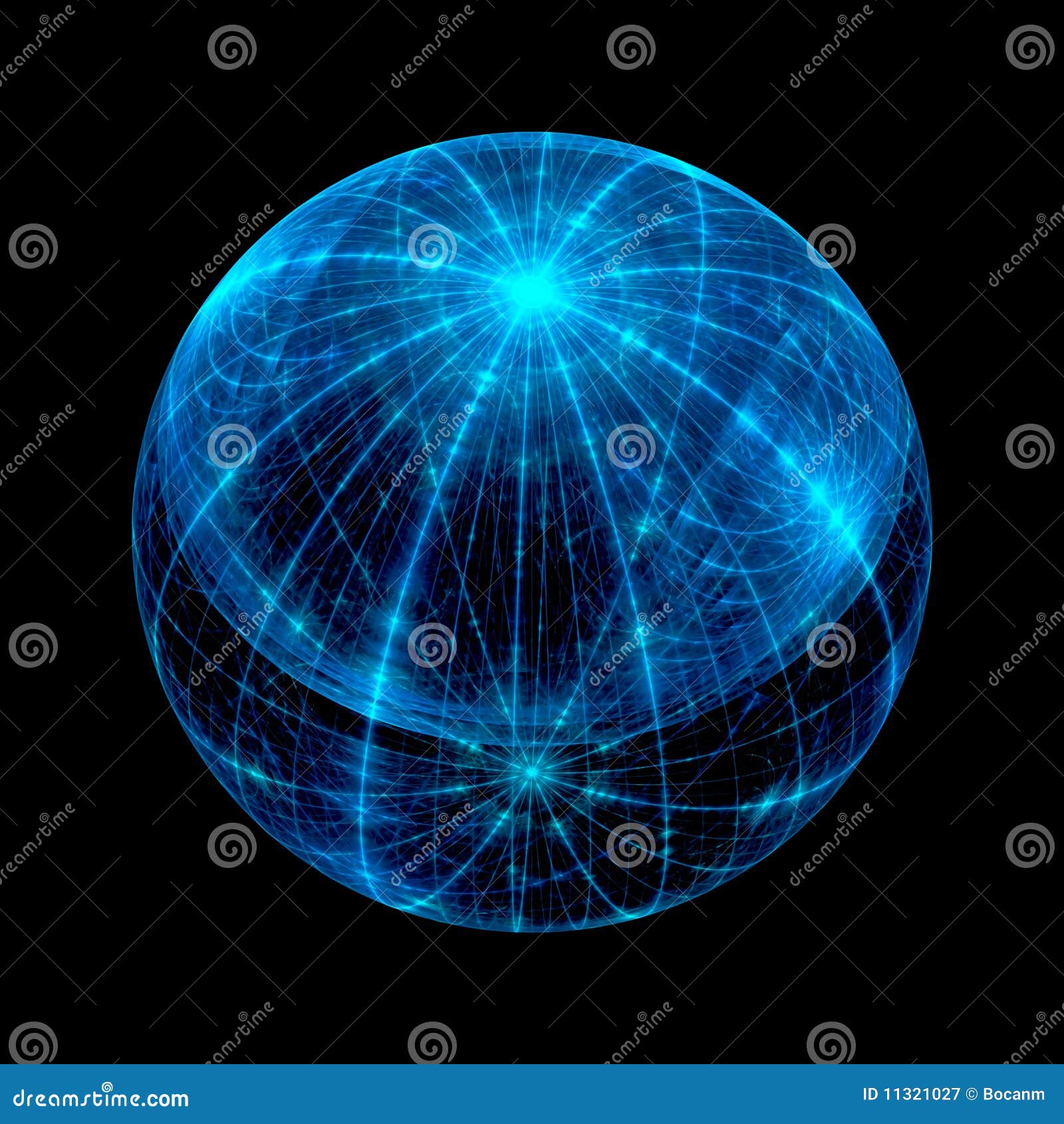 Abstract Fractal Sphere Background Stock Illustration - Illustration of ...