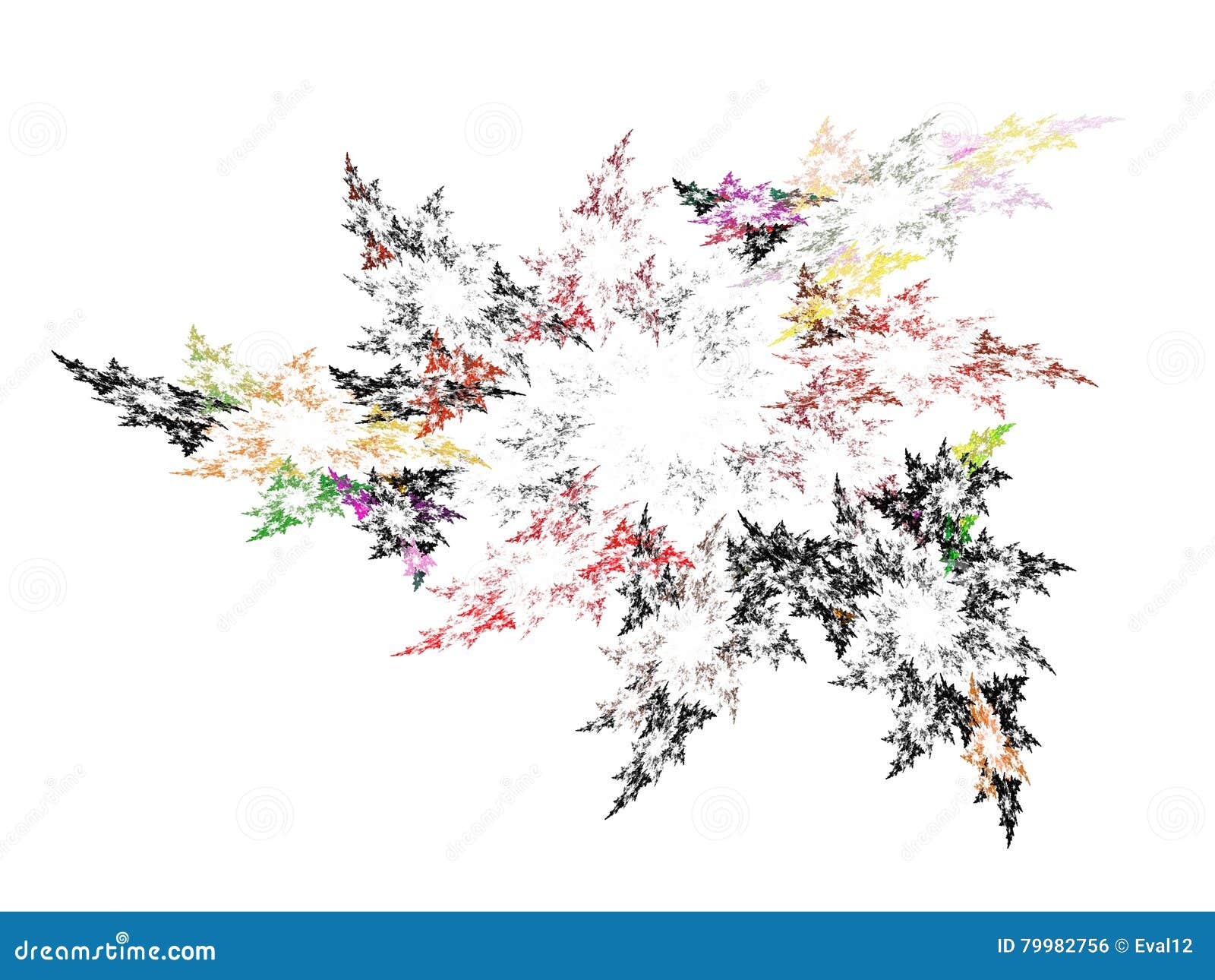 Abstract Fractal with Spiky Pattern Stock Illustration - Illustration ...