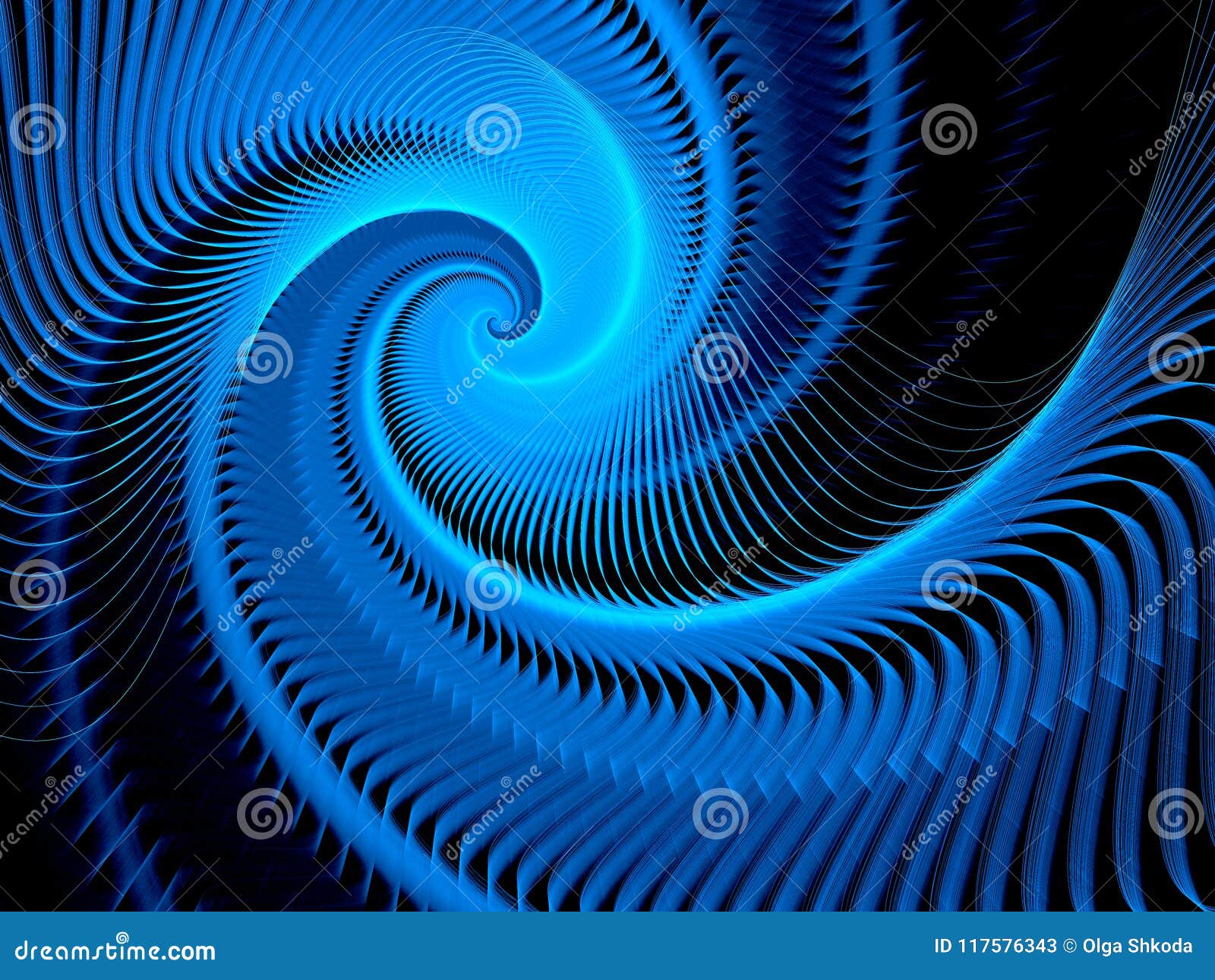 Abstract Fractal Spiral Pattern Stock Illustration - Illustration of ...