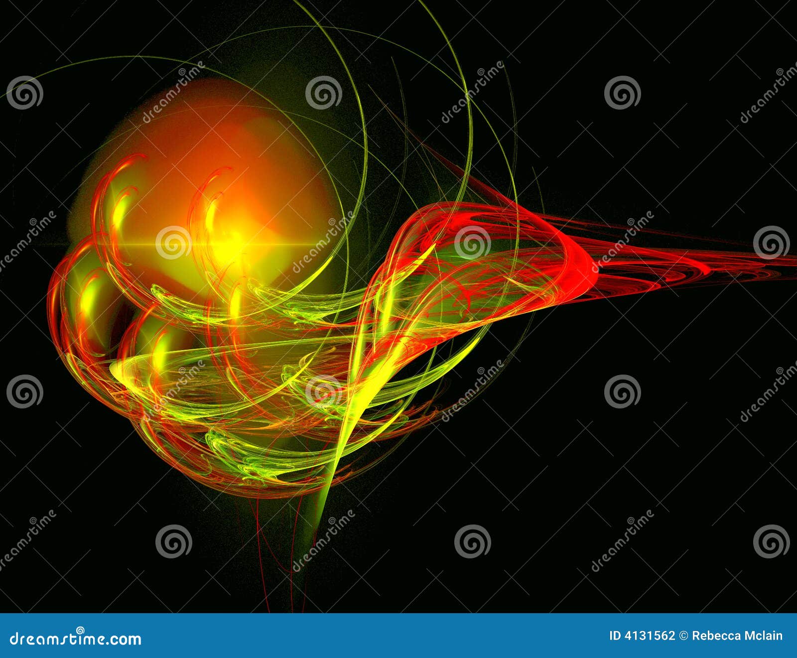 Abstract Fractal Swirls and Ball Stock Photo - Image of swirls, heat ...