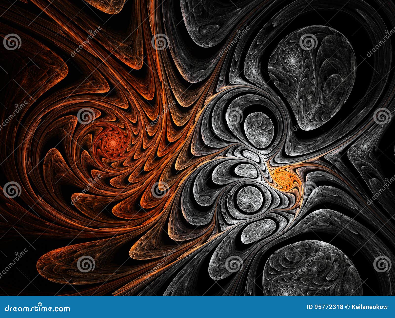 Abstract fractal swirls stock illustration. Illustration of banner ...